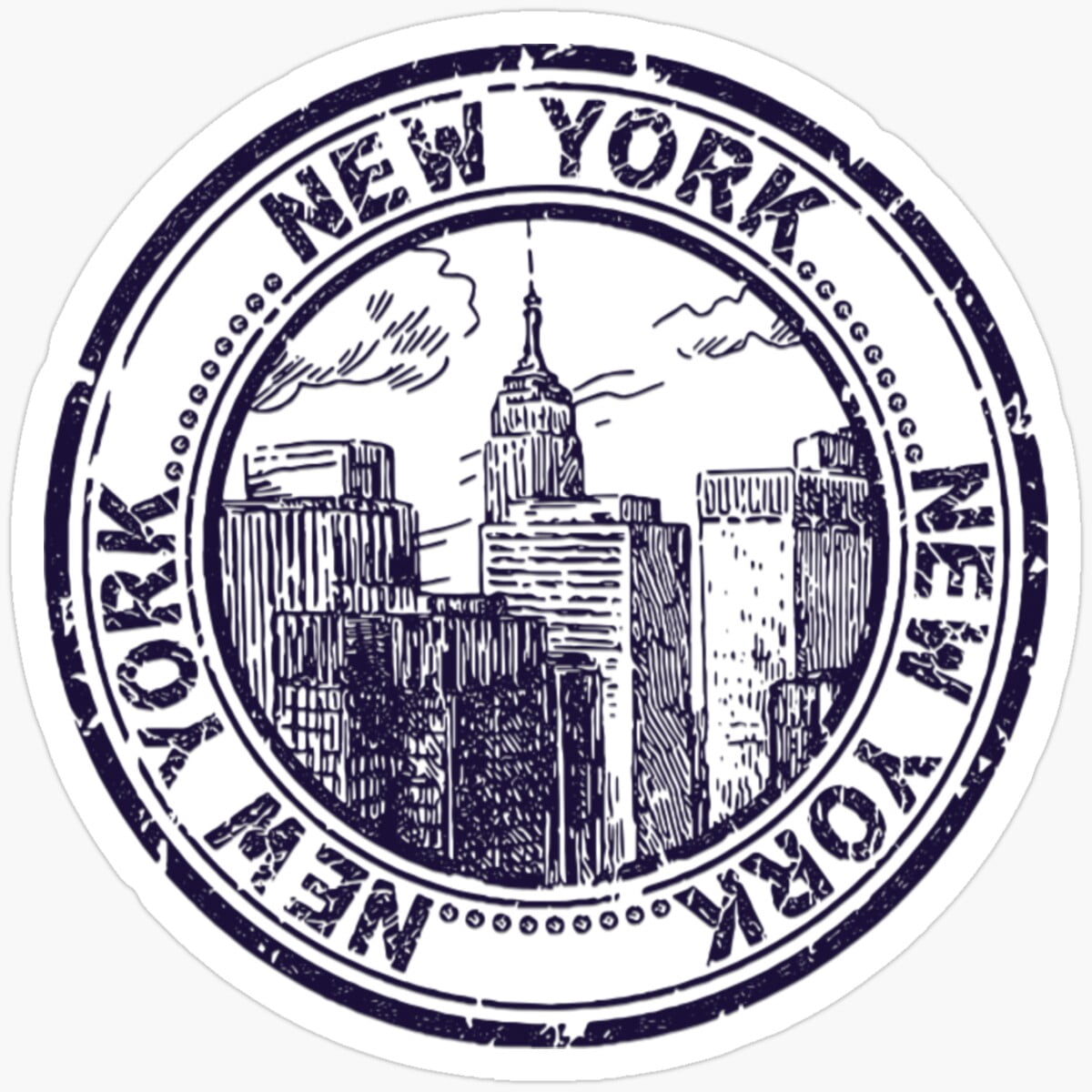 New York, New York Sticker. Gift For You - Decorate Laptops, Water ...