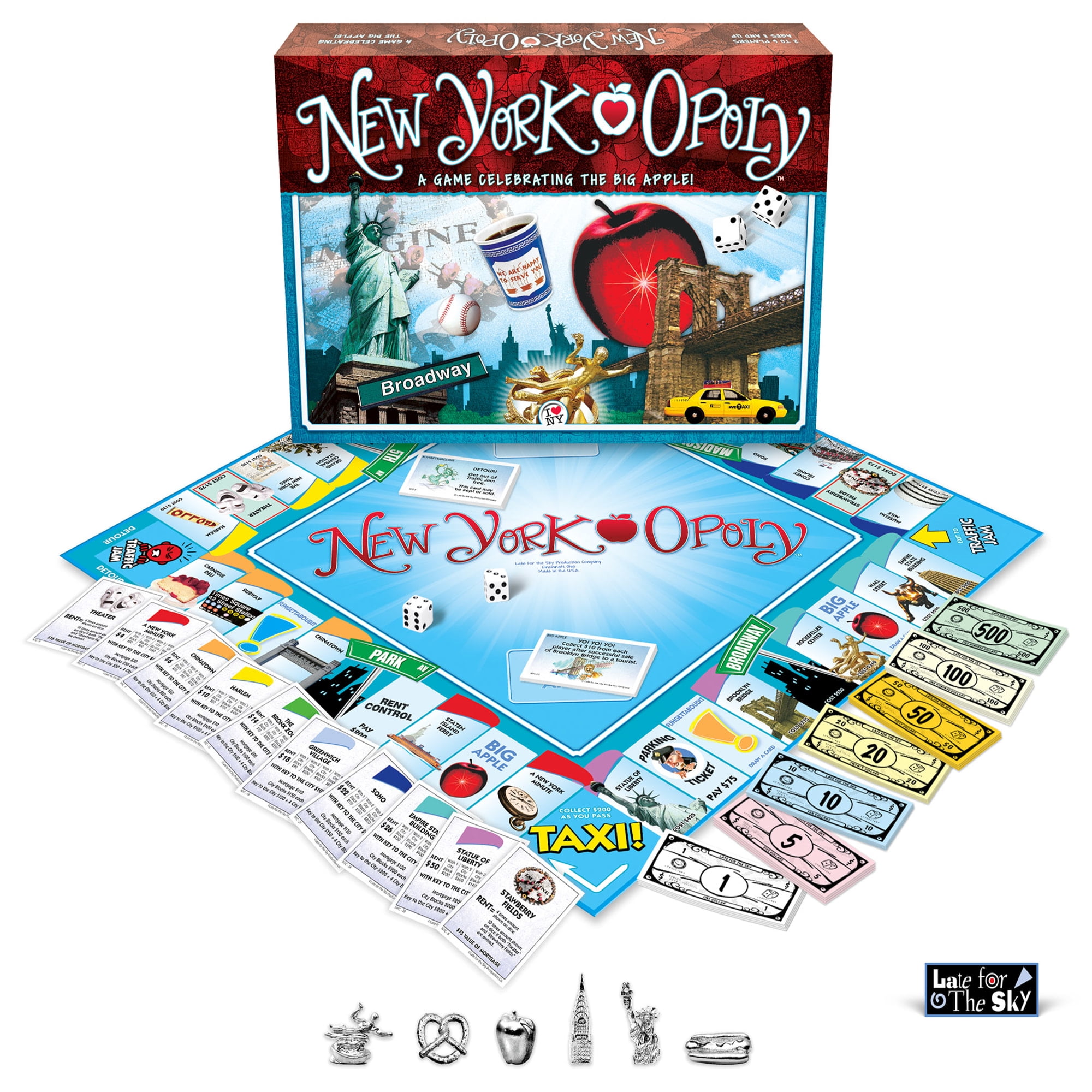 New York Opoly Strategy Board Game, by Late for the Sky - Walmart.com