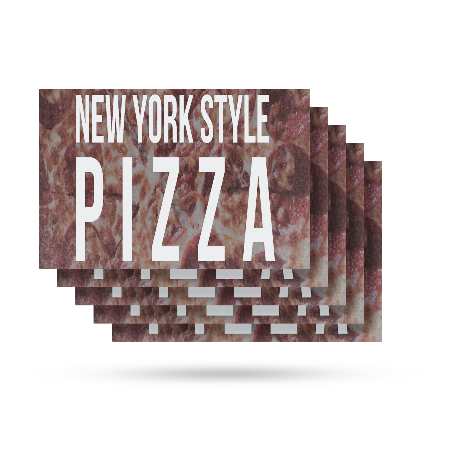 New York Pizza Vinyl Decal 5 Pack of 18 Inch x 24 Inch Weatherproof ...