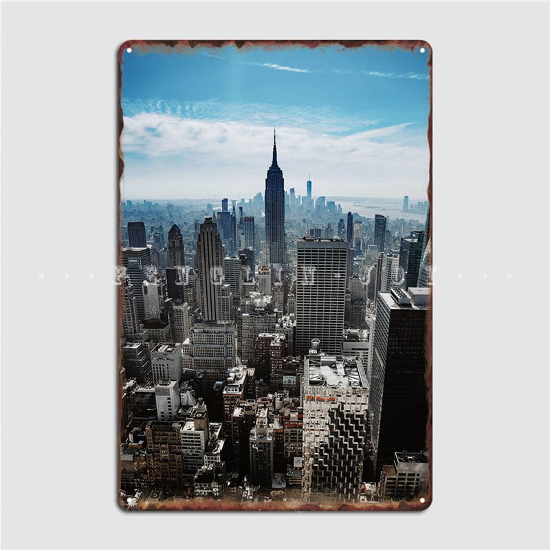 New York Poster Metal Plaque Wall Cave Garage Club Design Plaques ...