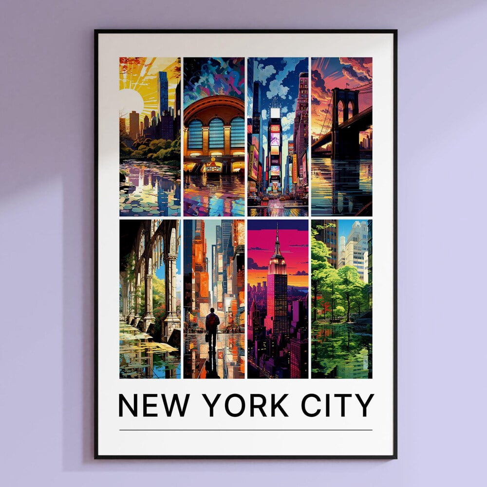 New York Print, New York, Nyc Wall Art, Colorful Prints, Trendy Prints ...