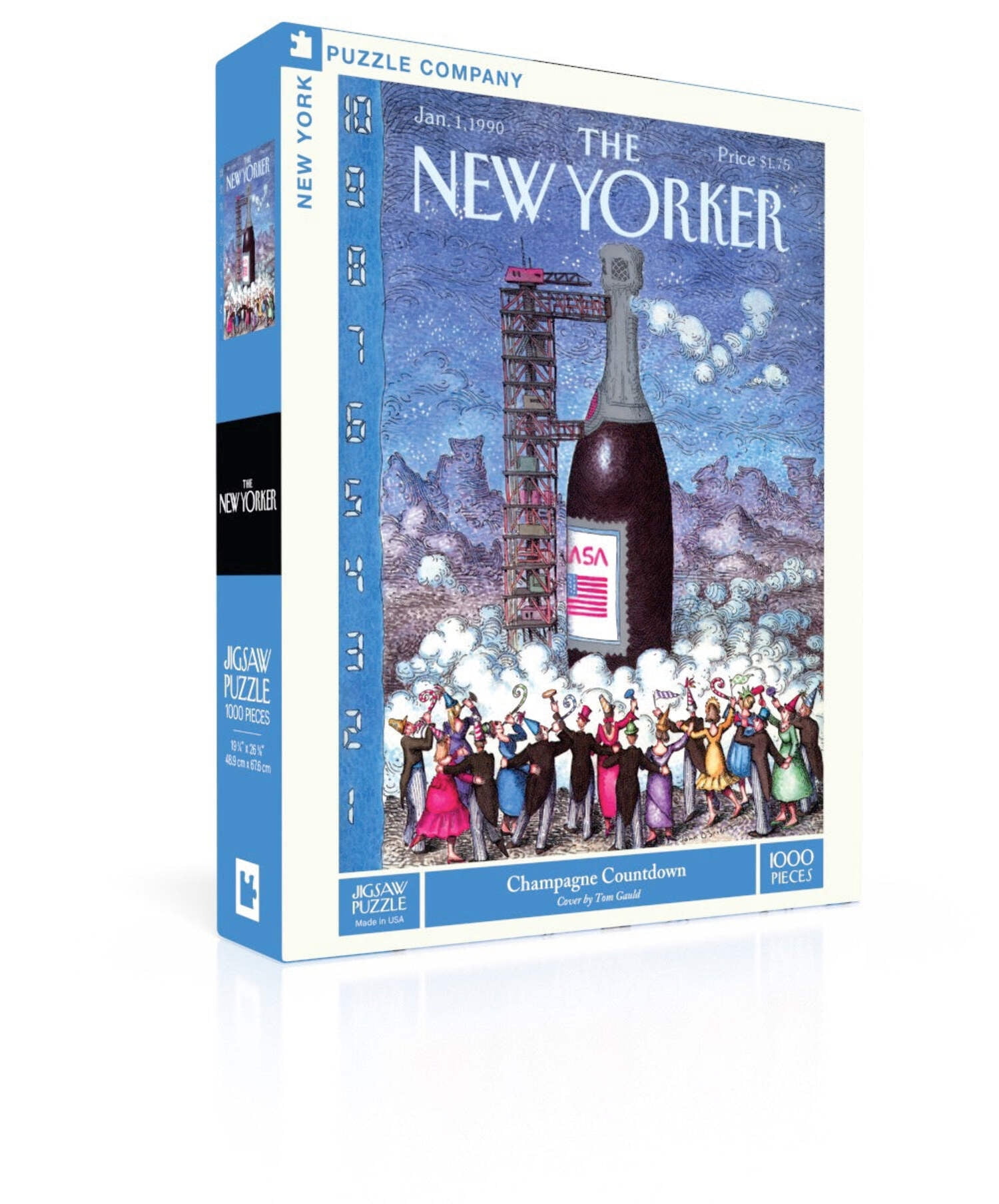 New York Puzzle Company Champagne Countdown 1000 Piece Jigsaw Puzzle ...