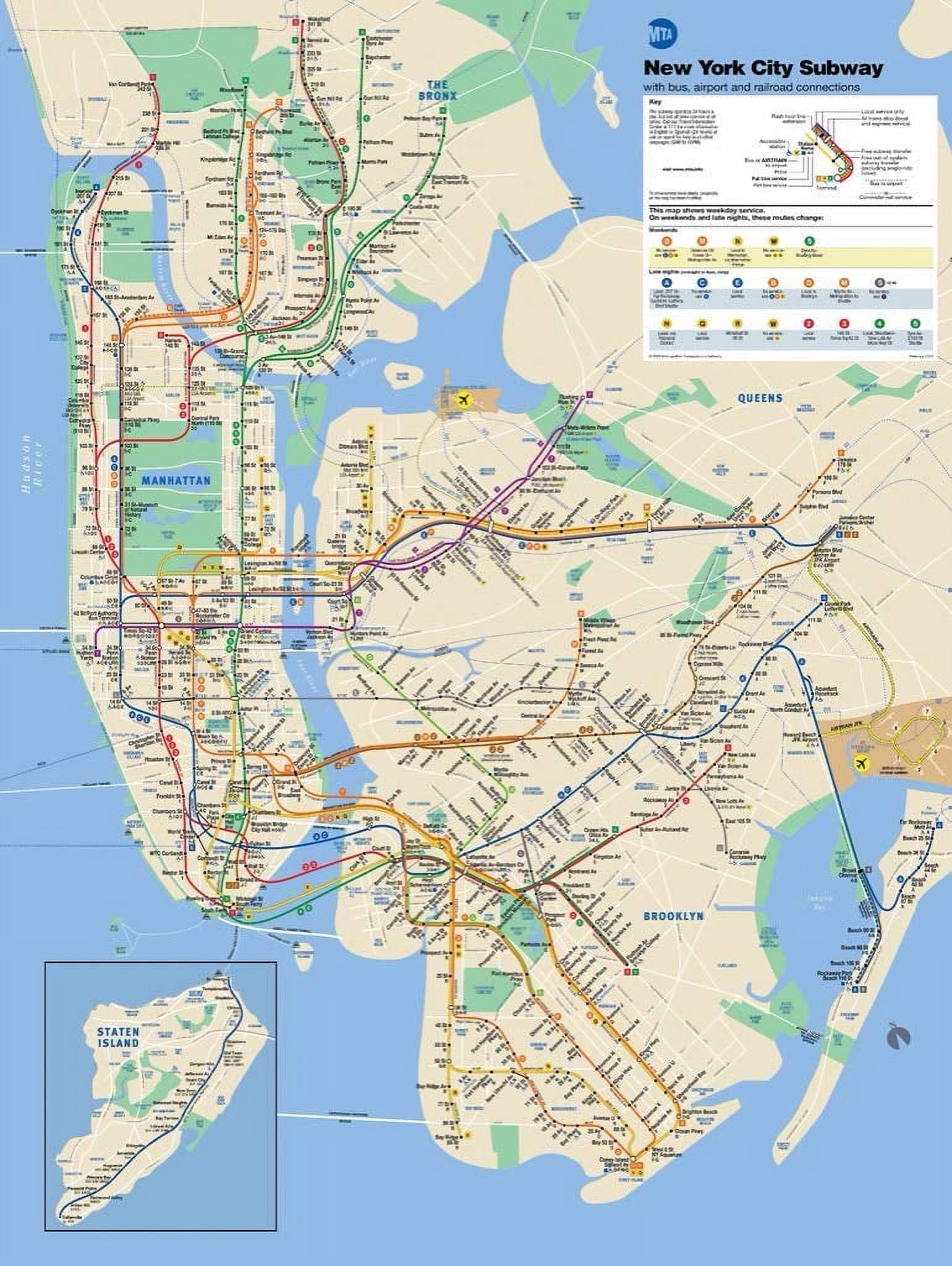 New York Puzzle Company EC36 - Transit Maps New York Subway Map - 500 ...