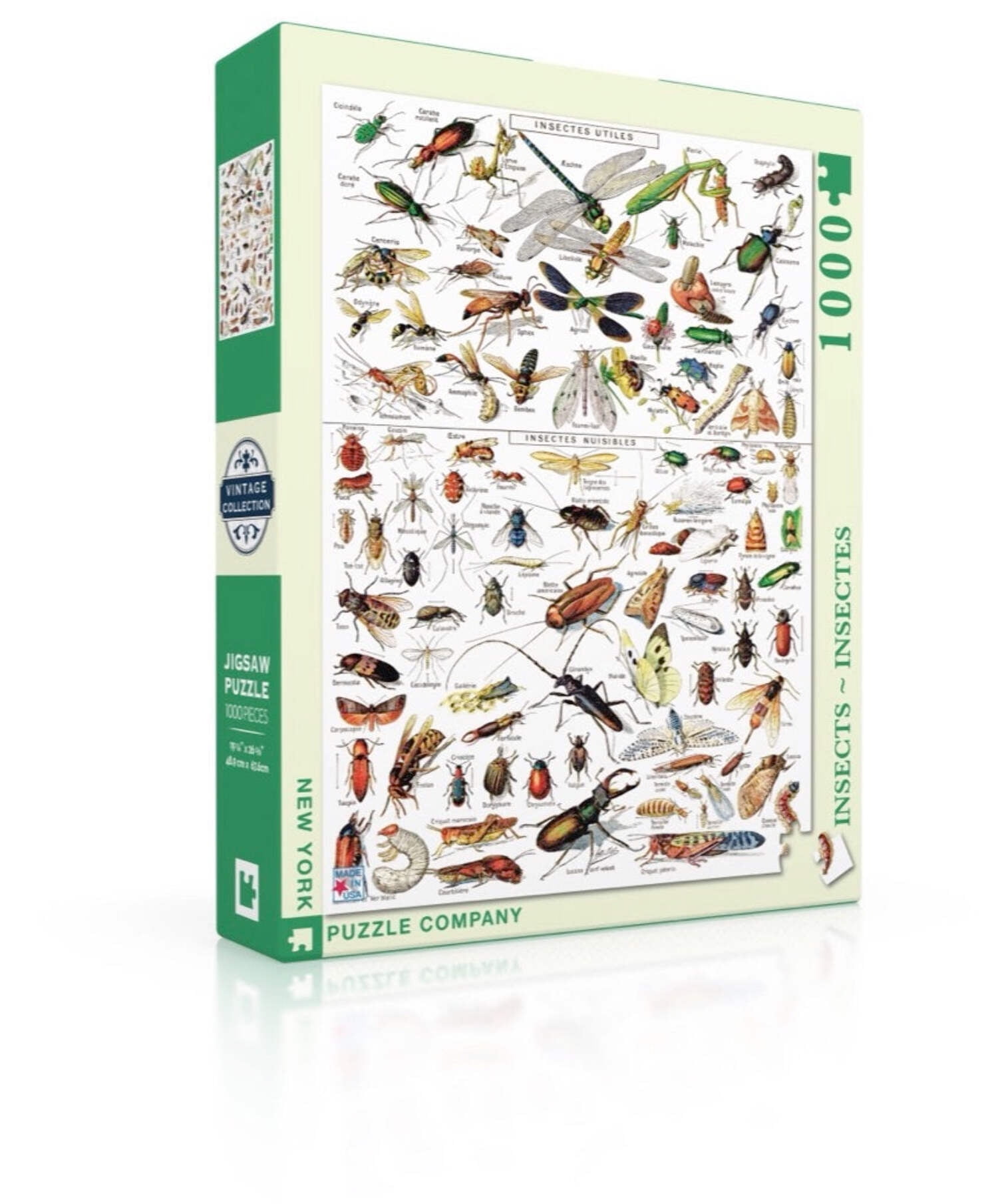 New York Puzzle Company Insects ~ Insectes 1000 Piece Jigsaw Puzzle ...