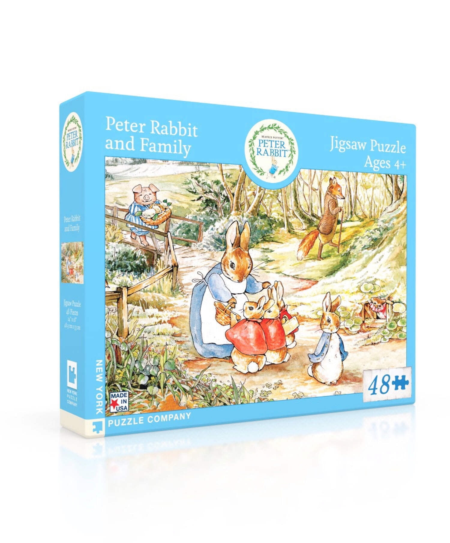 New York Puzzle Company Peter Rabbit & Family 48 Piece Jigsaw Puzzle ...