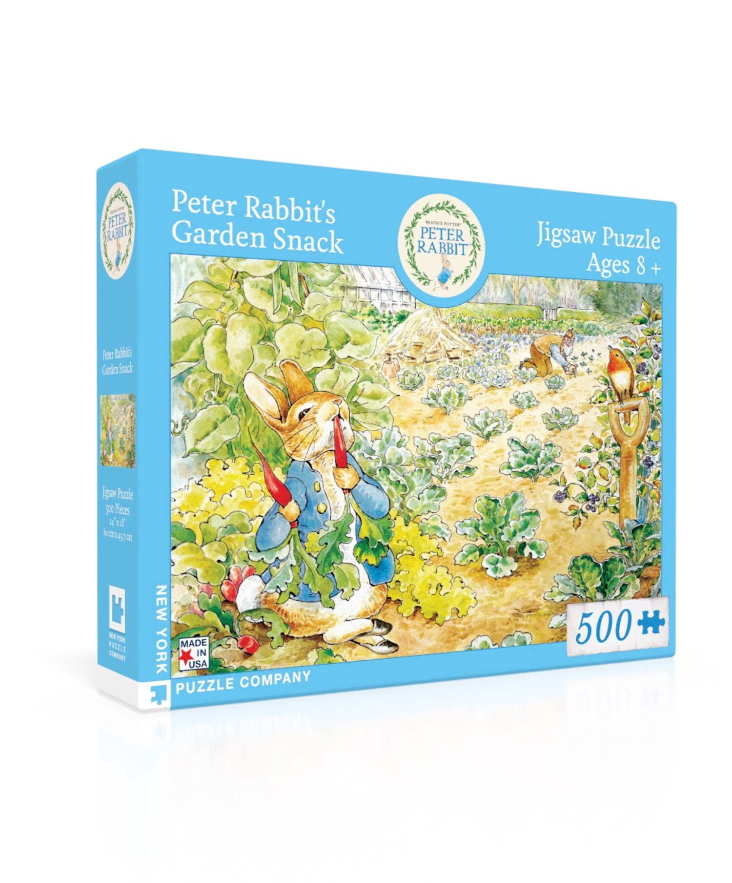 New York Puzzle Company Peter Rabbit's Garden Snack 500 Piece Jigsaw ...