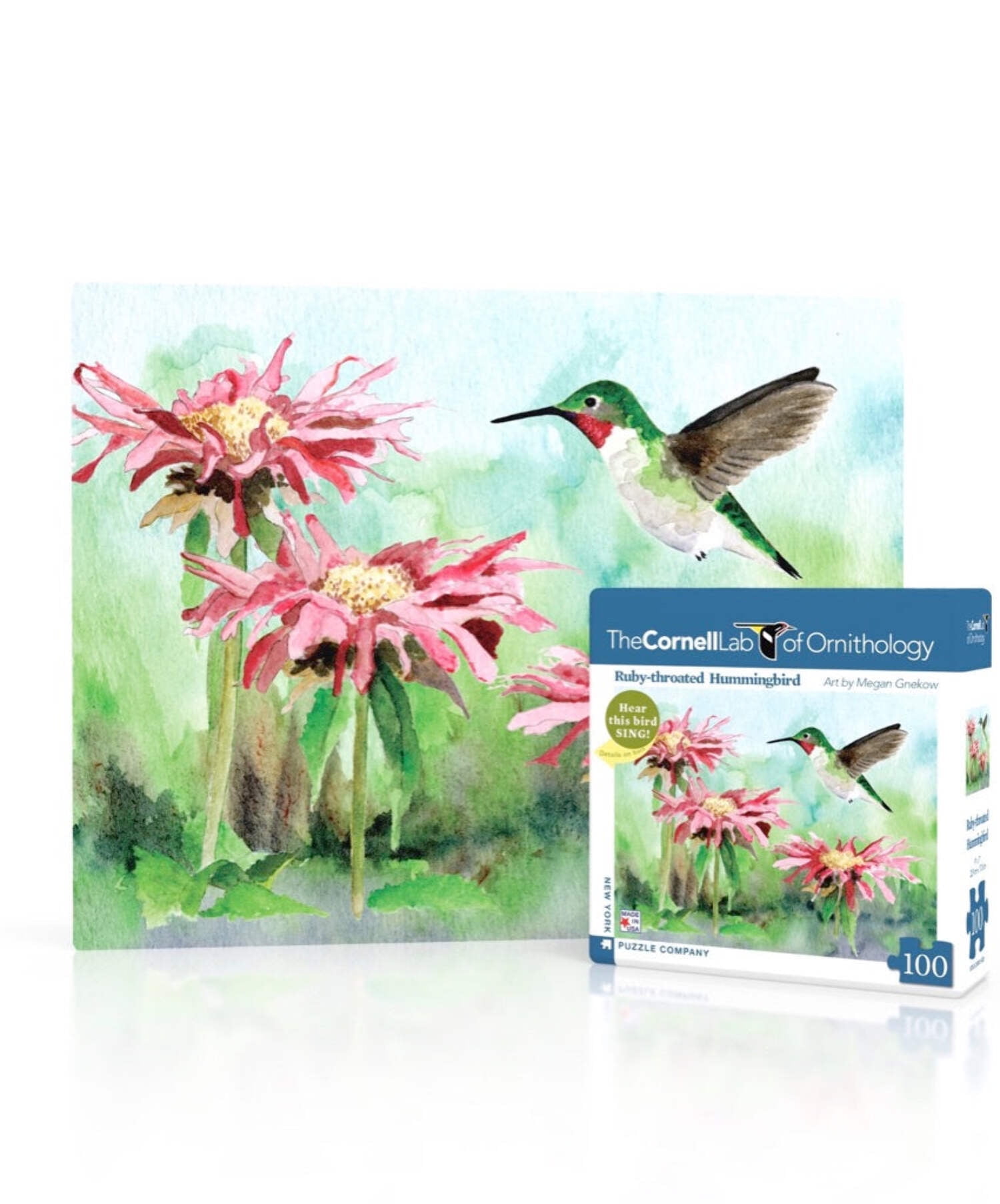 New York Puzzle Company Ruby-throated Hummingbird Mini 100 Piece Mini ...