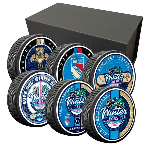 New York Rangers vs. Florida Panthers 2026 NHL Winter Classic Six-Puck ...