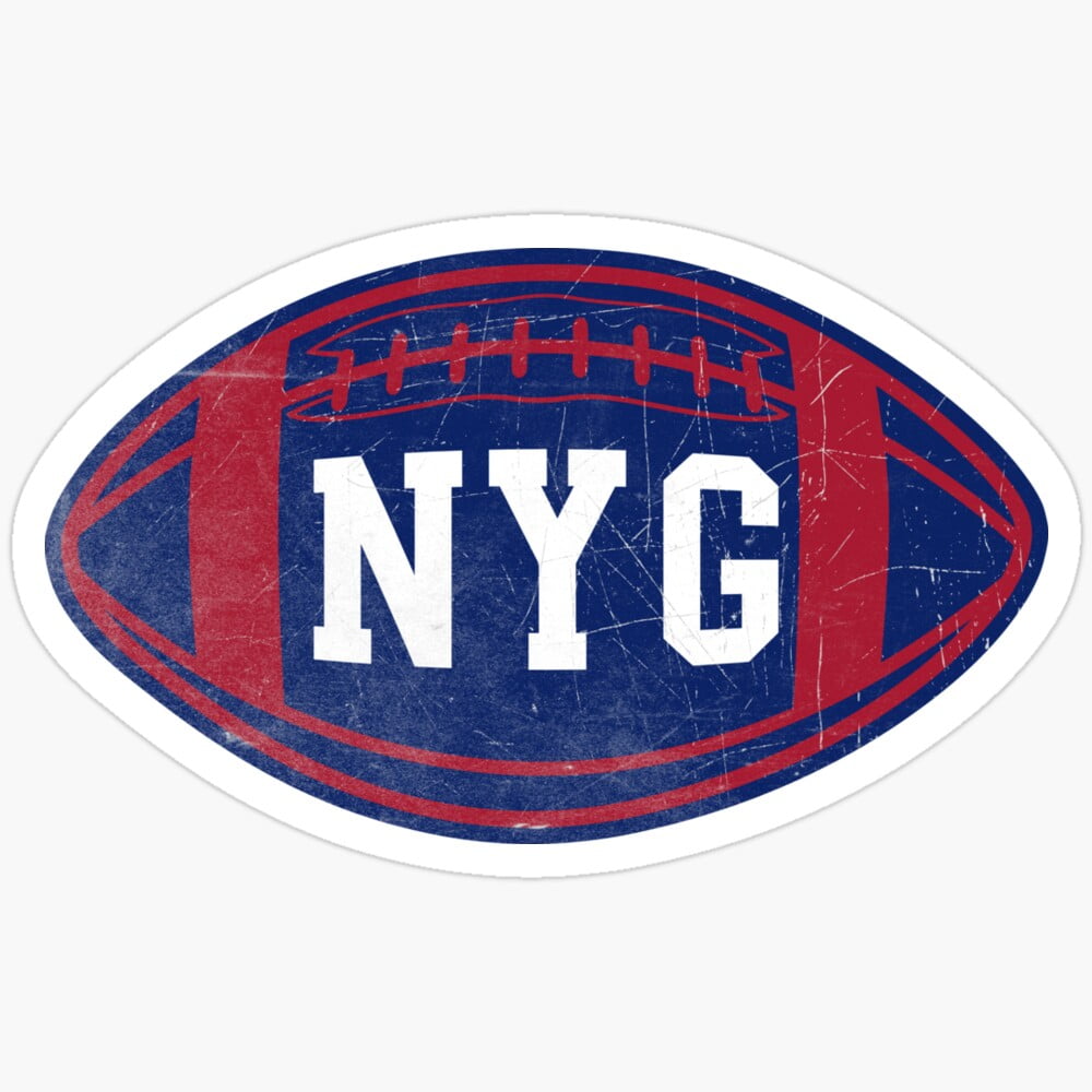 New York Retro Throwback Football Sticker Phone Decal Water Bottle ...