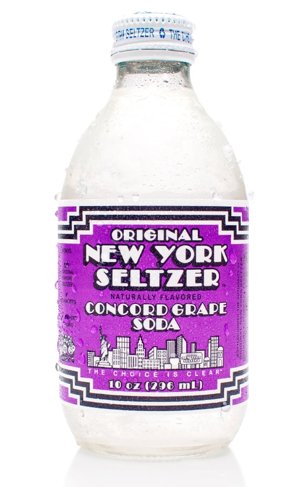 New York Seltzer Concord Grape Soda 12/10 fl. oz. bottle Case - Walmart.com