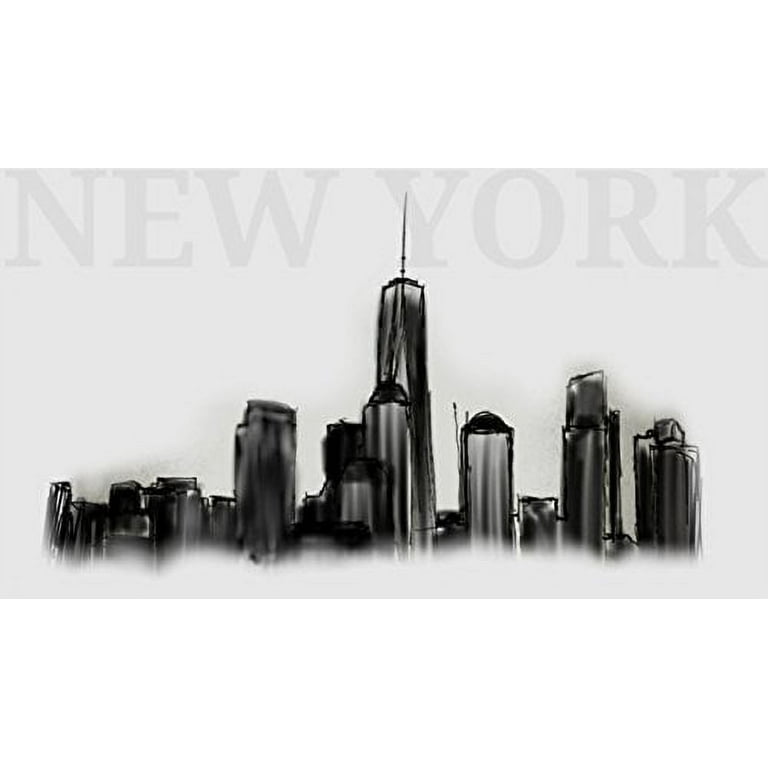 Simple New York Skyline Drawing