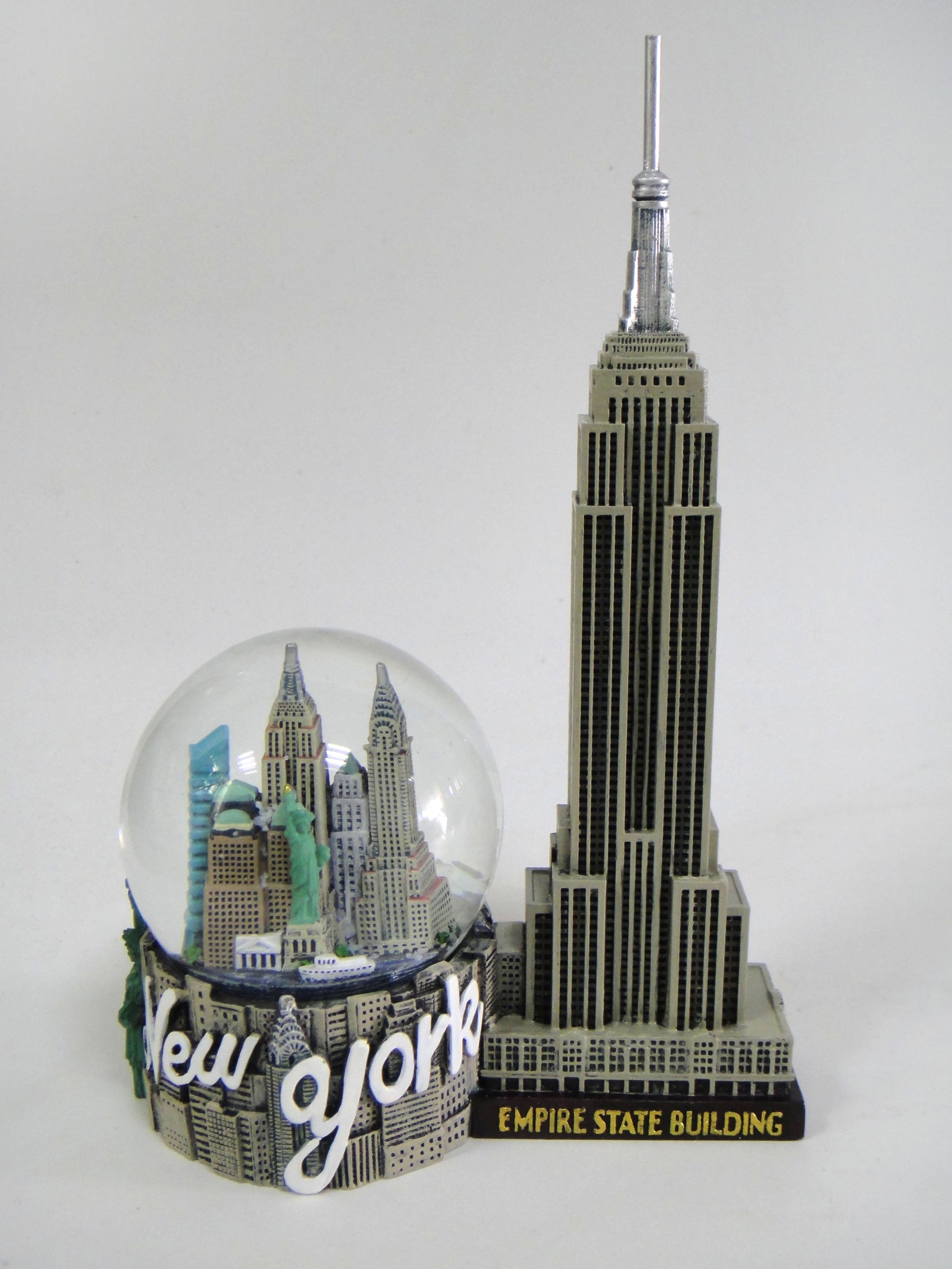 New York Skyline Water Globe Landmarks Statue of Liberty, Empire State ...