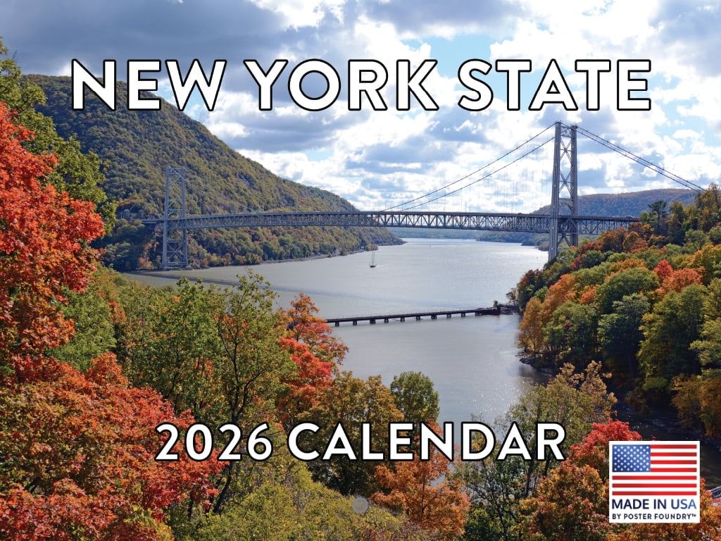 New York State Calendar 2026 Monthly Wall Calender 12 Month | American ...