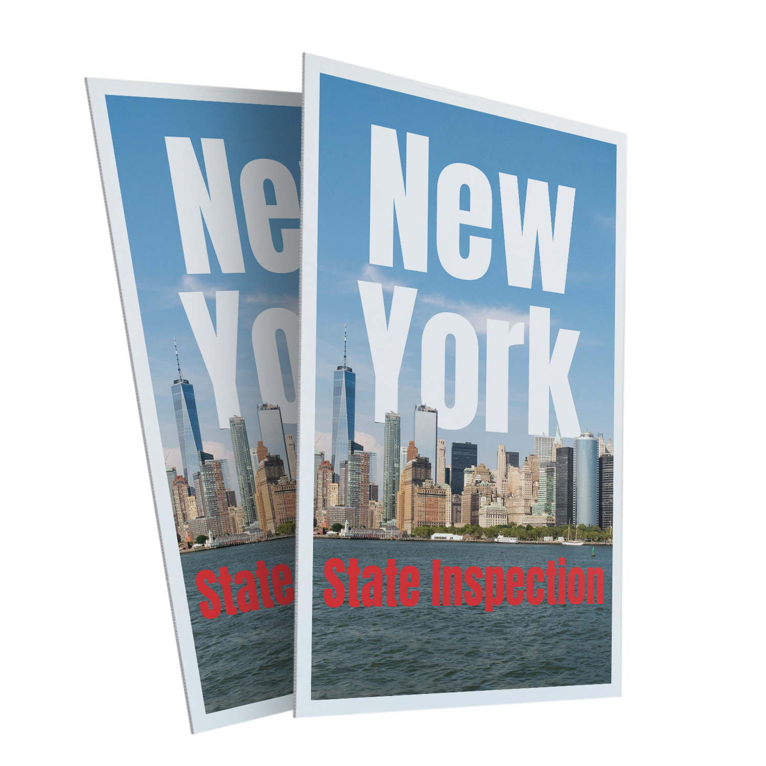 New York State Inspection (2-Pack) 24 Inch x 36 Inch Plastic Signs Sign ...