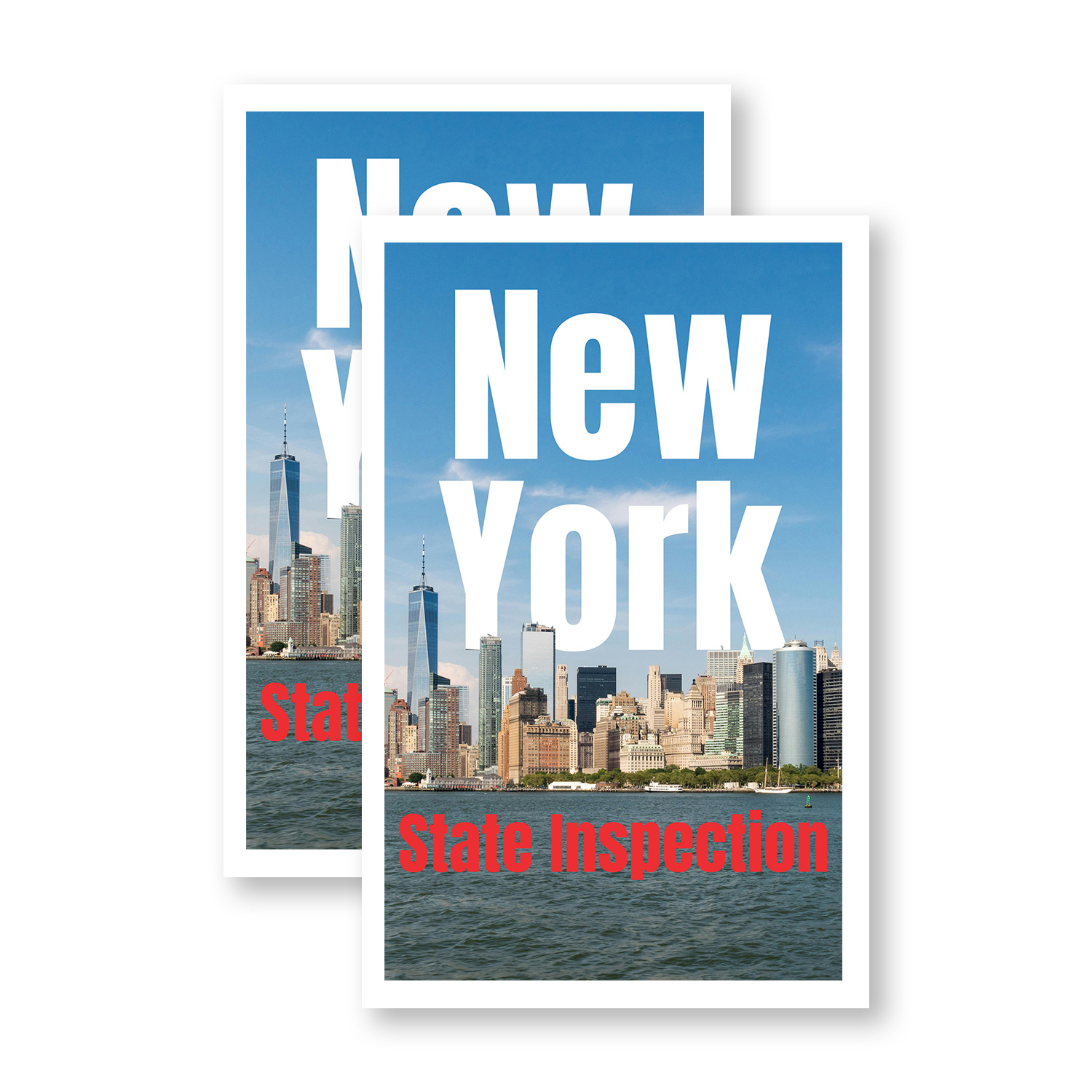 New York State Inspection (2-Pack) 24 Inch x 36 Inch Vinyl Decals ...