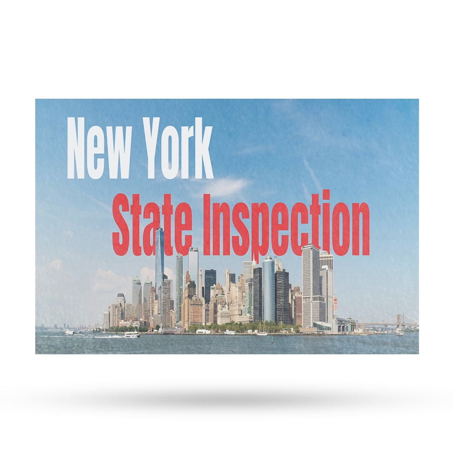 New York State Inspection Vinyl Decal 12 Inch x 16 Inch Weatherproof ...