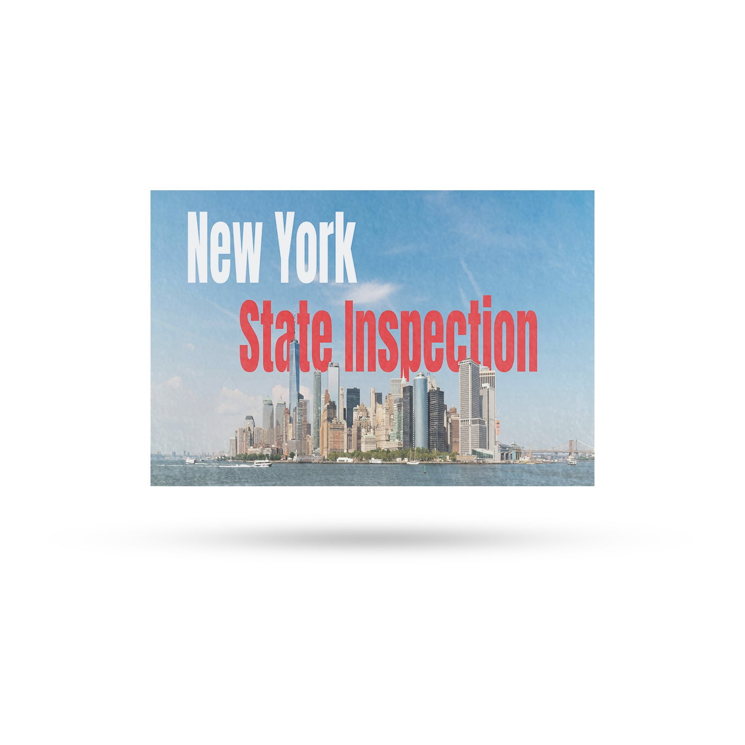 New York State Inspection Vinyl Decal 18 Inch x 24 Inch Weatherproof ...