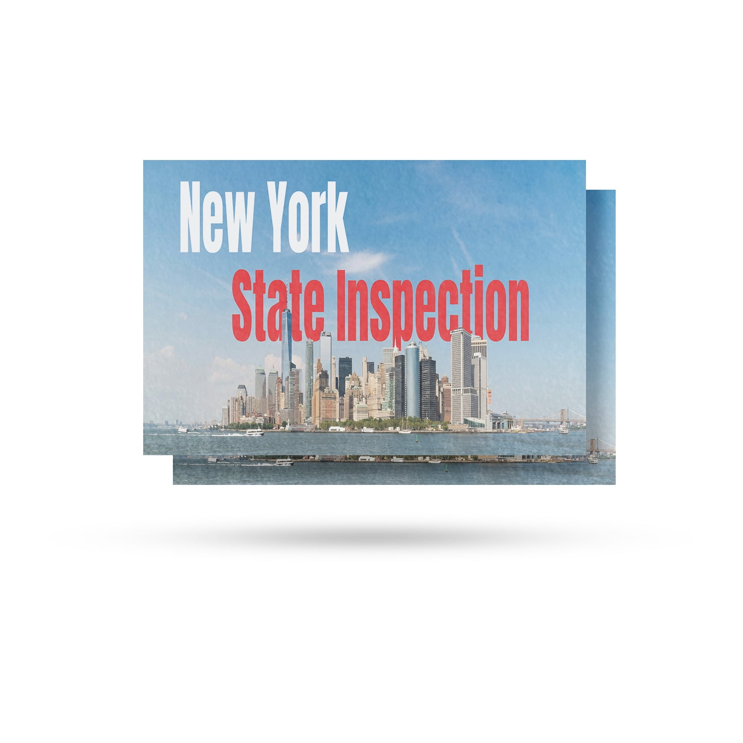 New York State Inspection Vinyl Decal 2 Pack of 18 Inch x 24 Inch ...