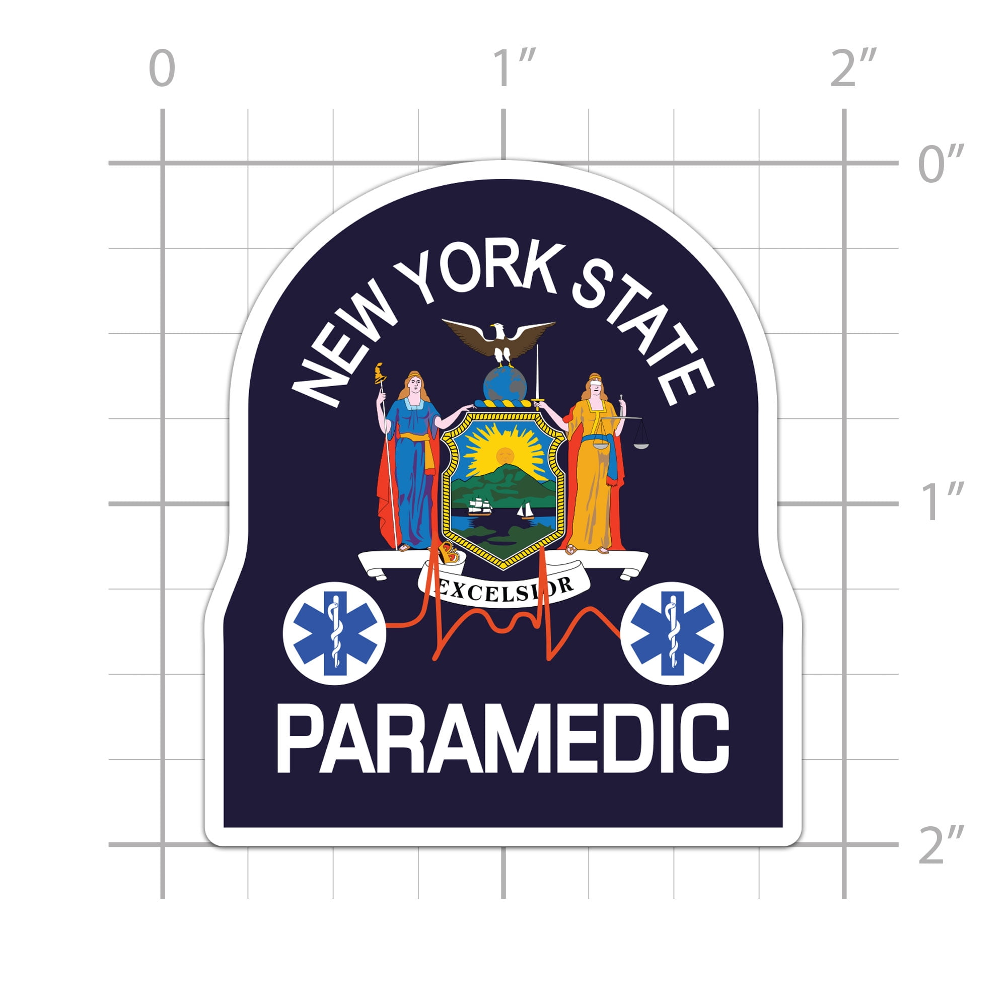 New York State Paramedic Sticker for water bottle phone tumbler hard ...