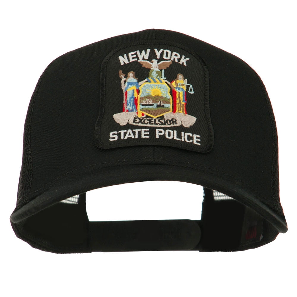 New York State Police Patched Mesh Back Cap - Black OSFM - Walmart.com