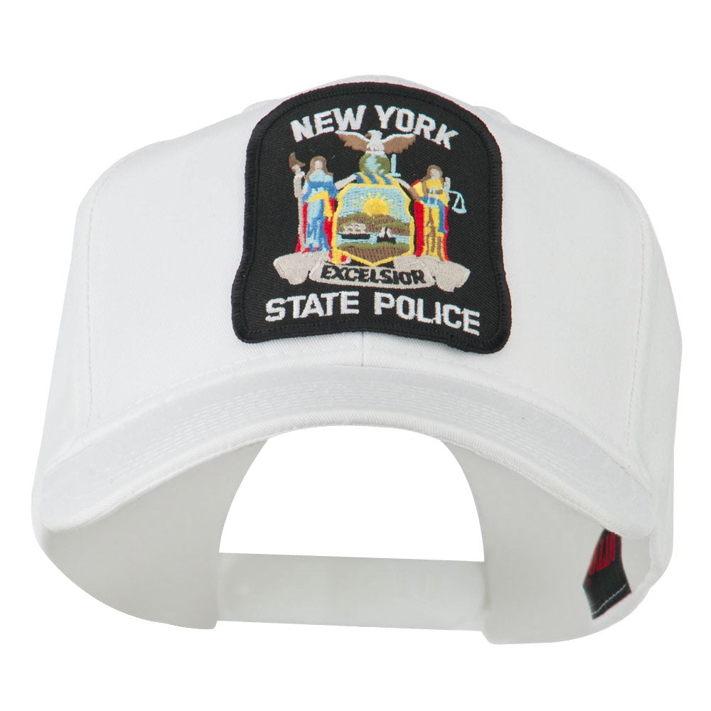 New York State Police Patched Twill Pro Style Cap - White OSFM ...