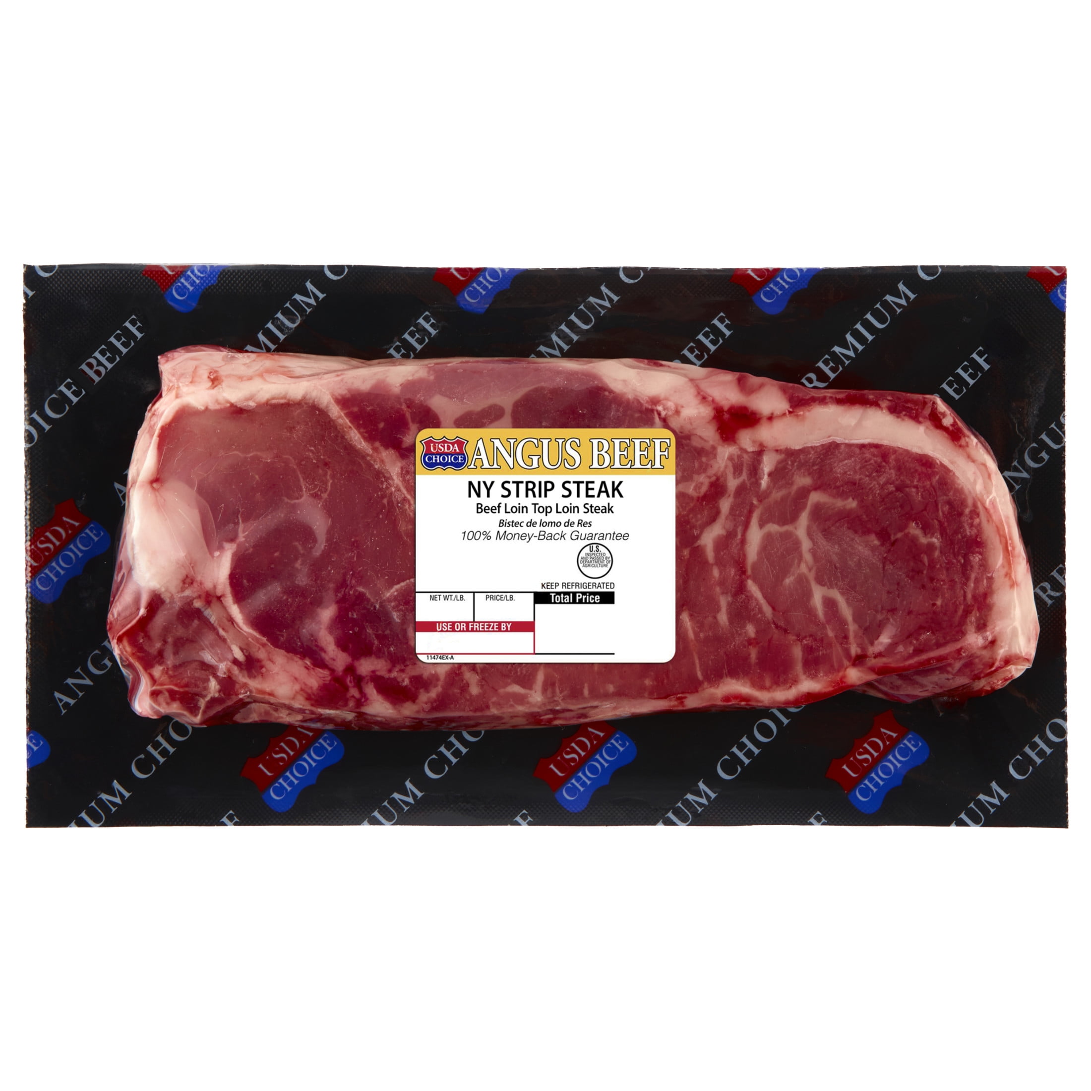 New York Strip Steak, Choice Angus Beef, 1 per Package, Fresh, 0.6 - 1. ...