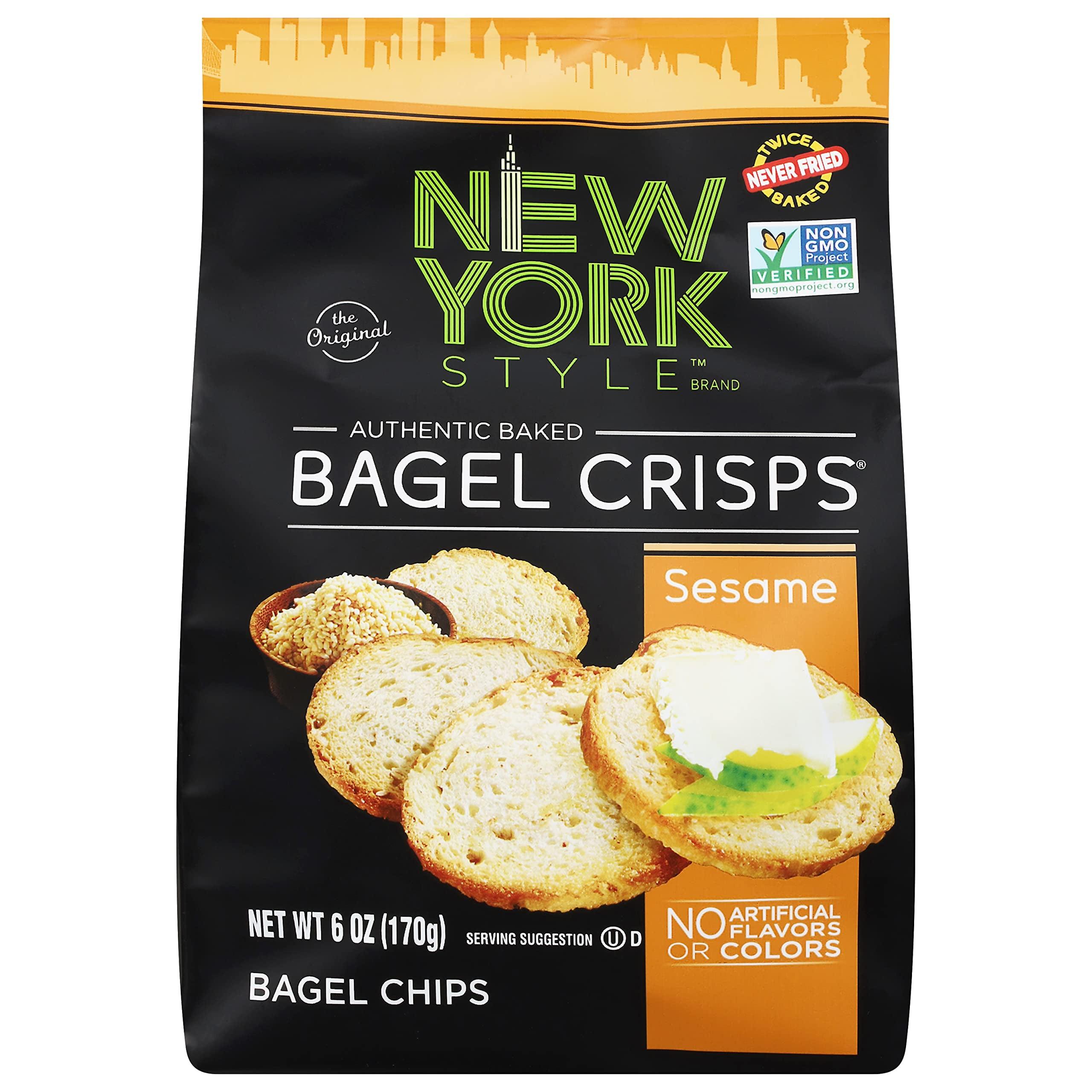 New York Style - Crispy New York Style Bagel Snacks - 6 Oz, Case of 6 ...