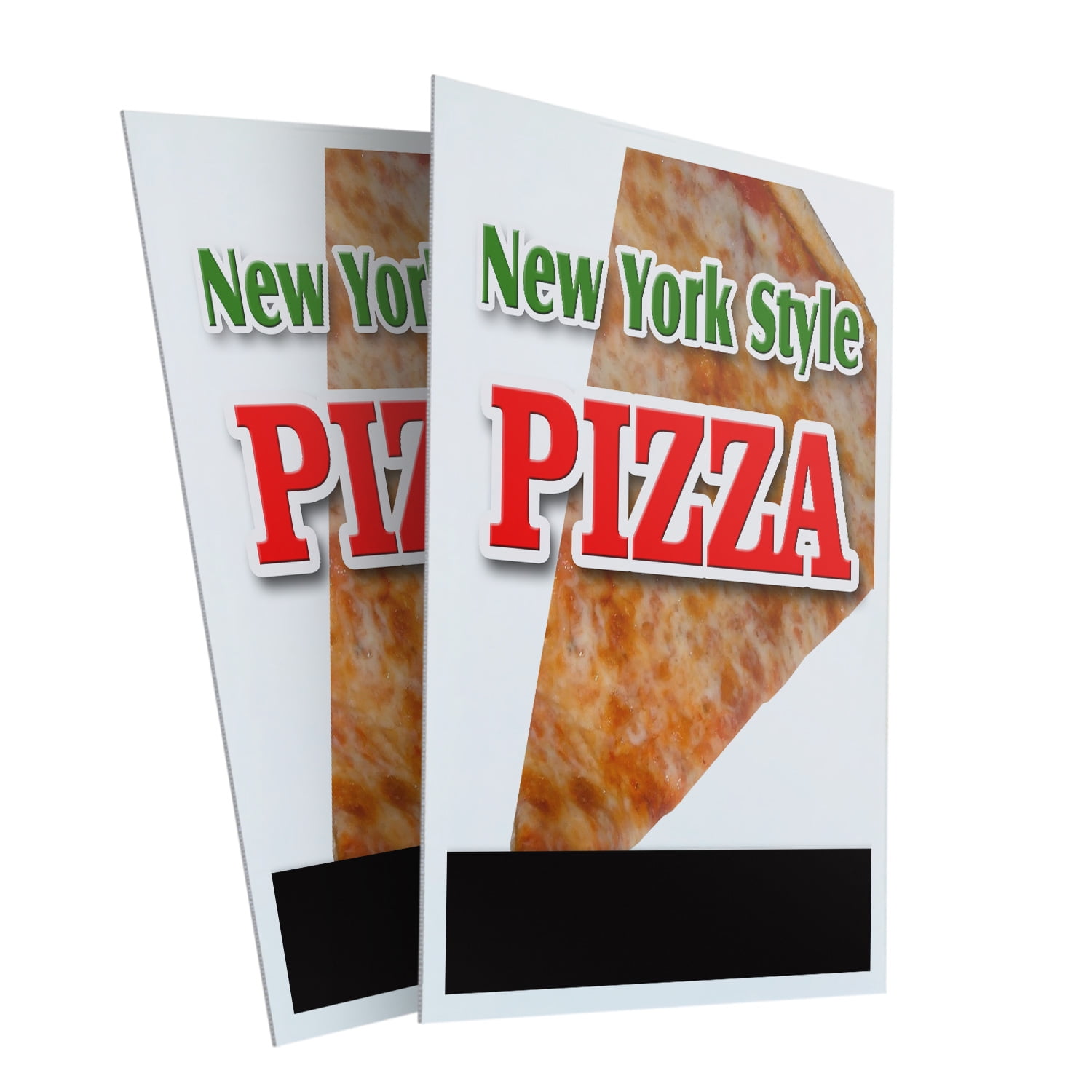 New York Style Pizza (2-PACK) 24" x 36" Plastic Signs | Sign Insert 4mm ...