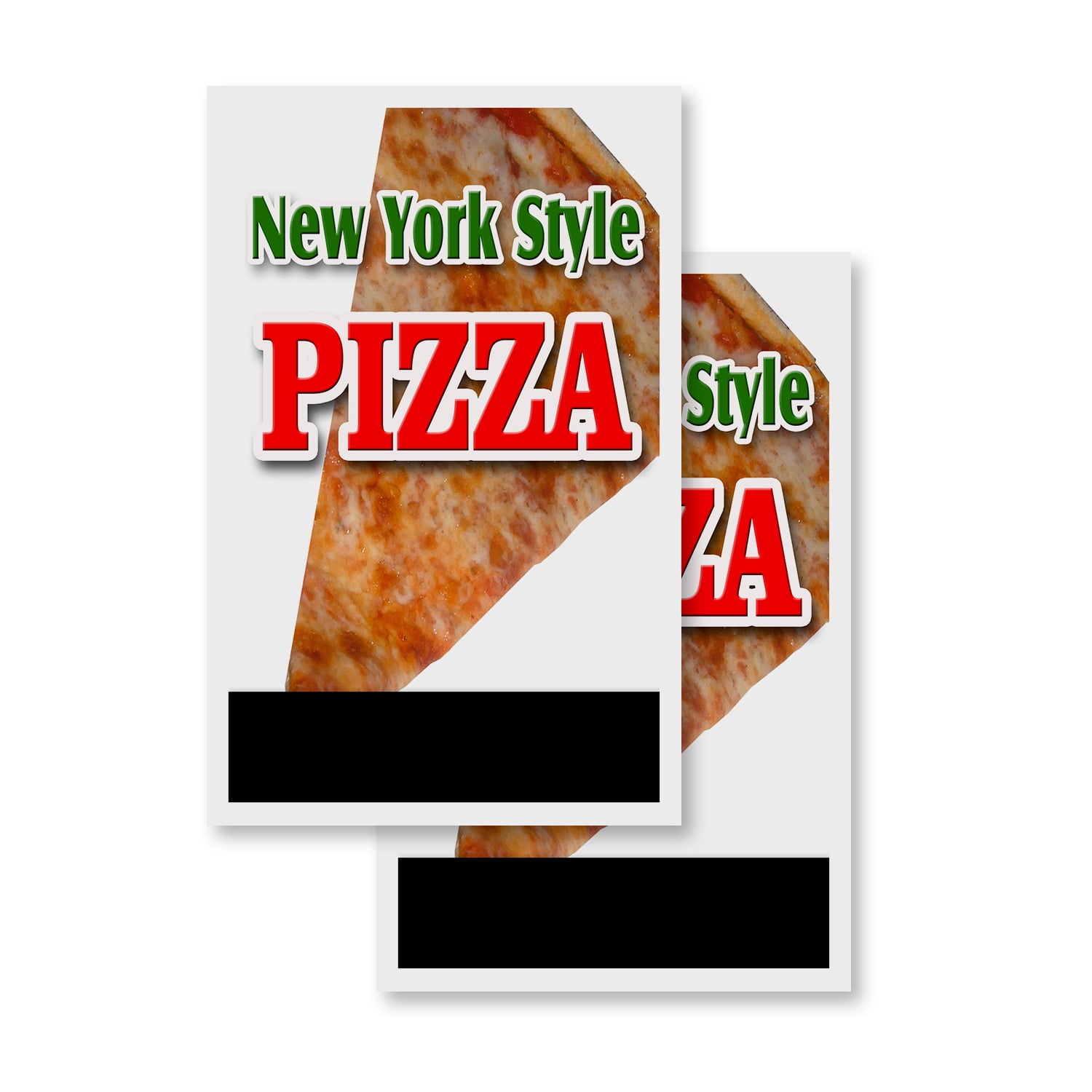 New York Style Pizza (2-PACK) 24" x 36" Vinyl Decals | Sign Insert Peel ...