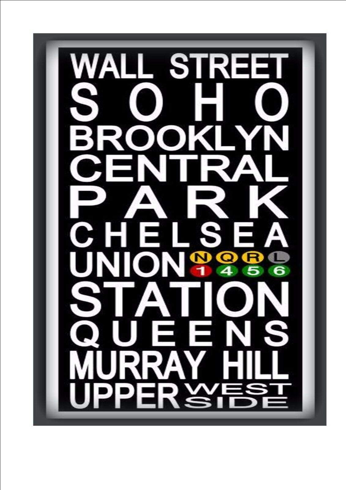 New York Subway Reproduction Sign NYC Subway Sign Broadway Times Square ...