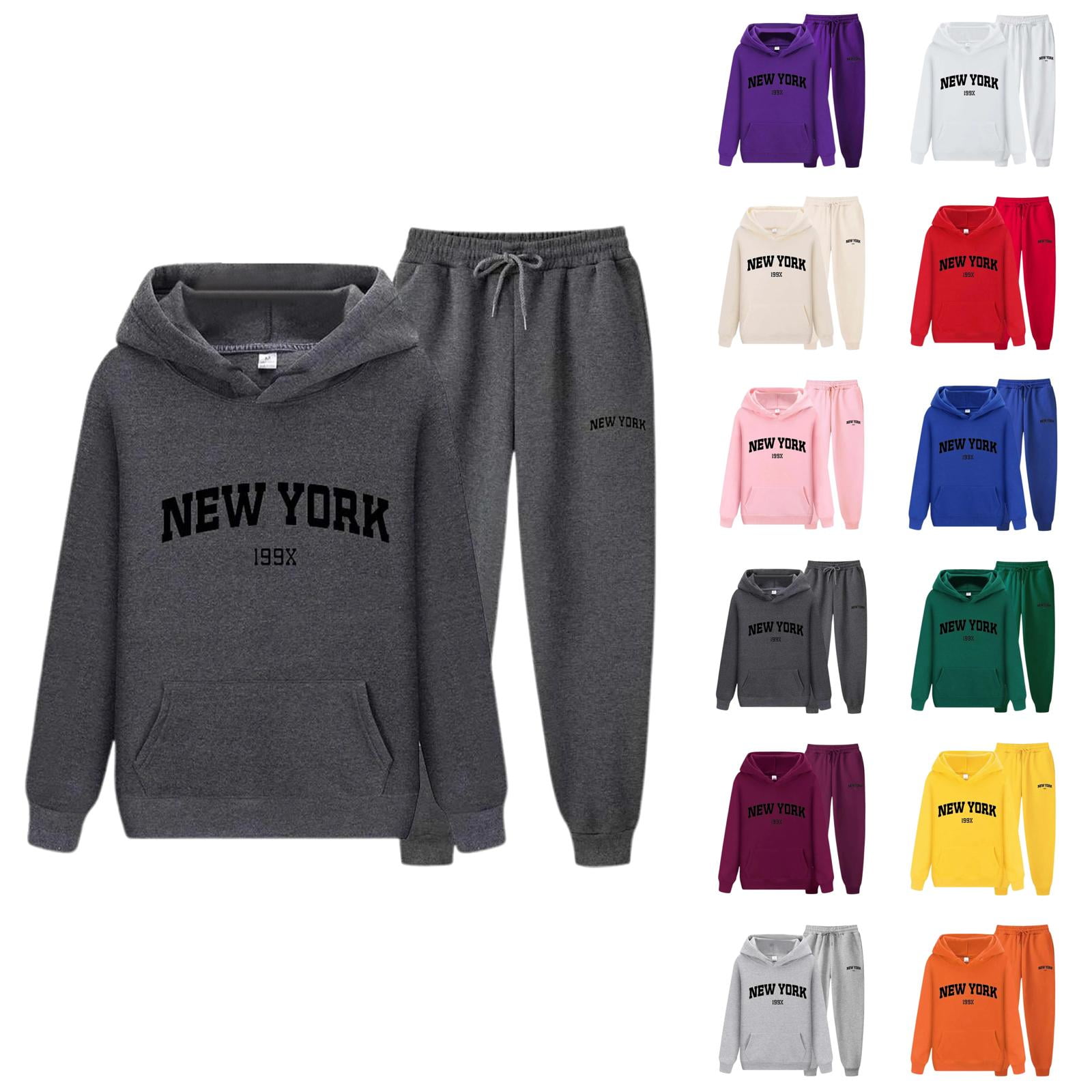 New York Track Suits for Women 2025 Trendy Hoodie and Joggers Matching ...