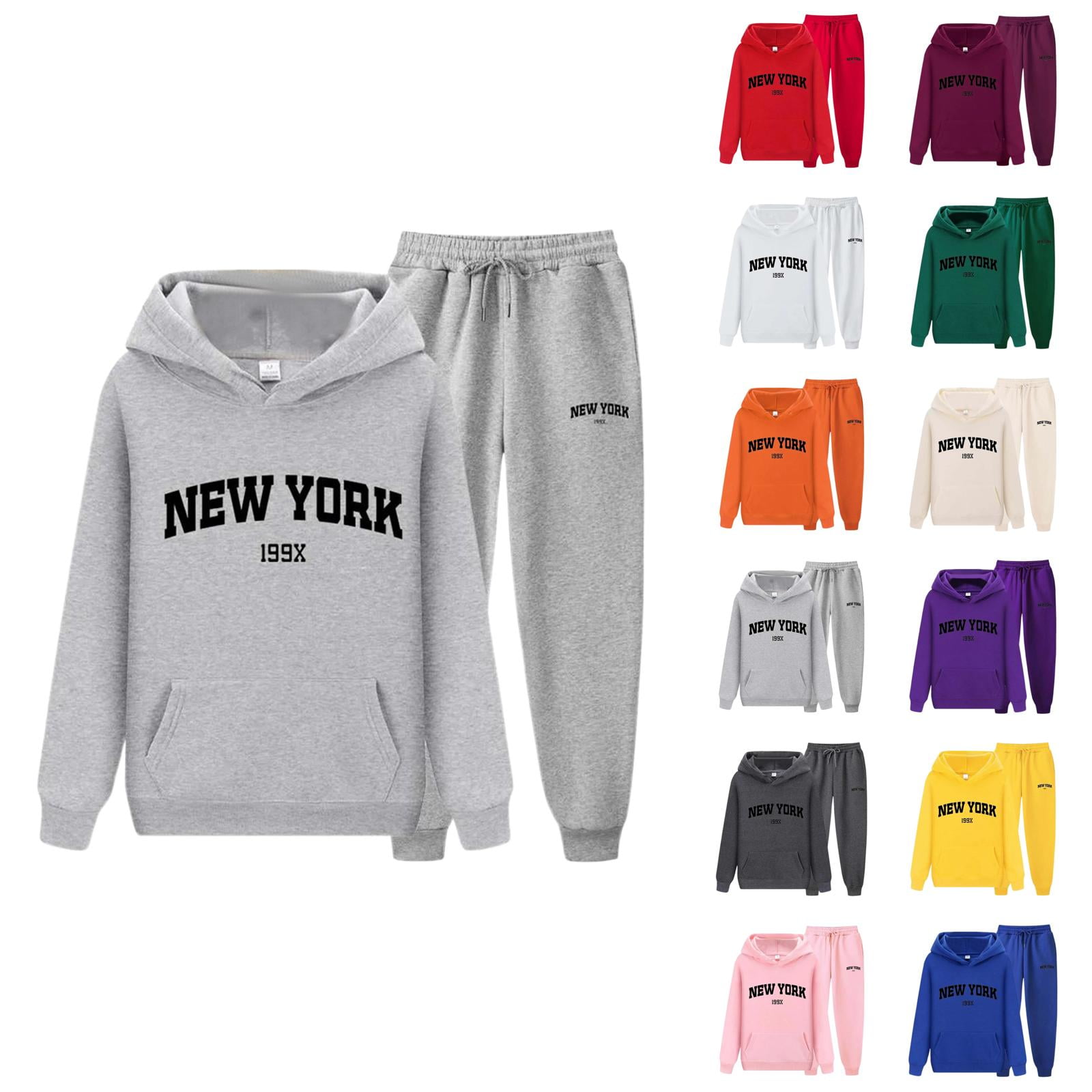 New York Tracksuits for Women 2025 Trendy Hoodie and Jogger Sweatpants ...