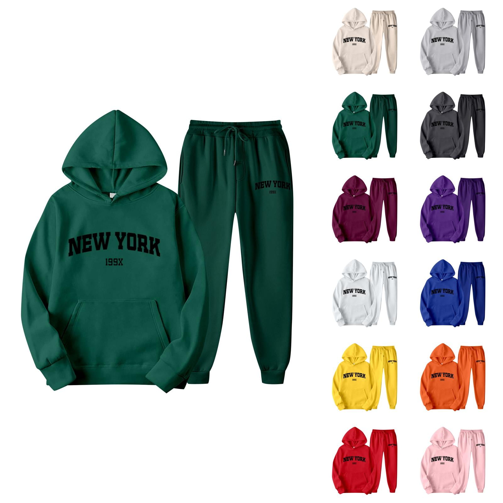 New York Tracksuits for Women Set 2026 Trendy Hoodie and Joggers ...