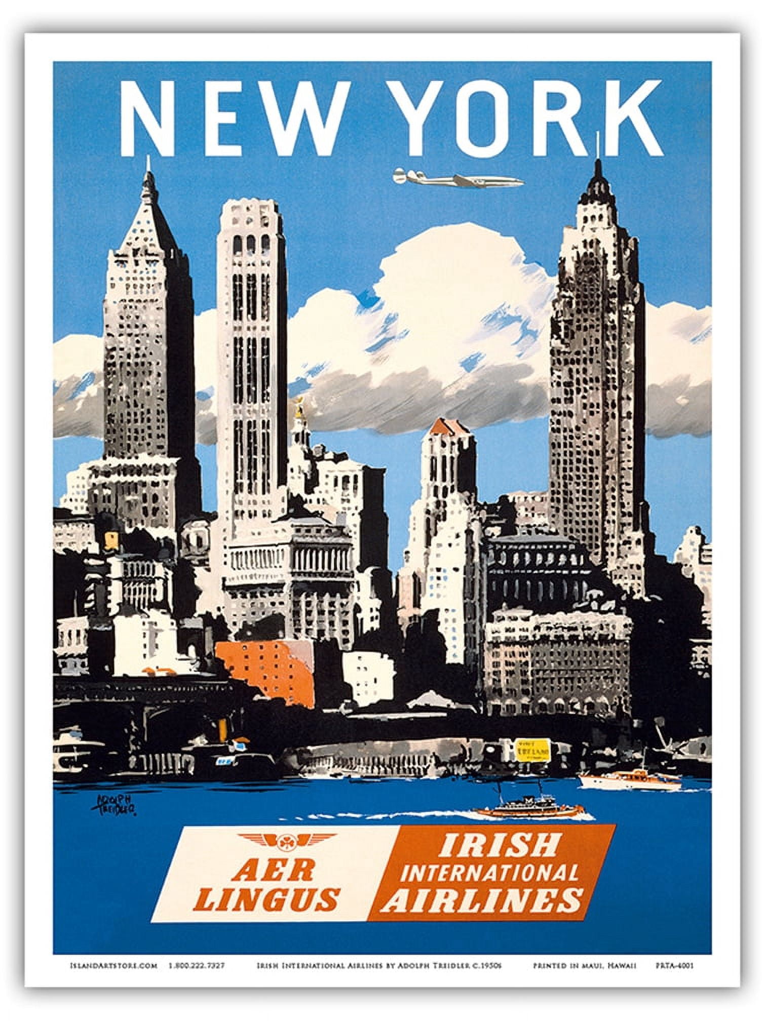 New York USA - Skyline of Manhattan - Aer Lingus (Irish International ...