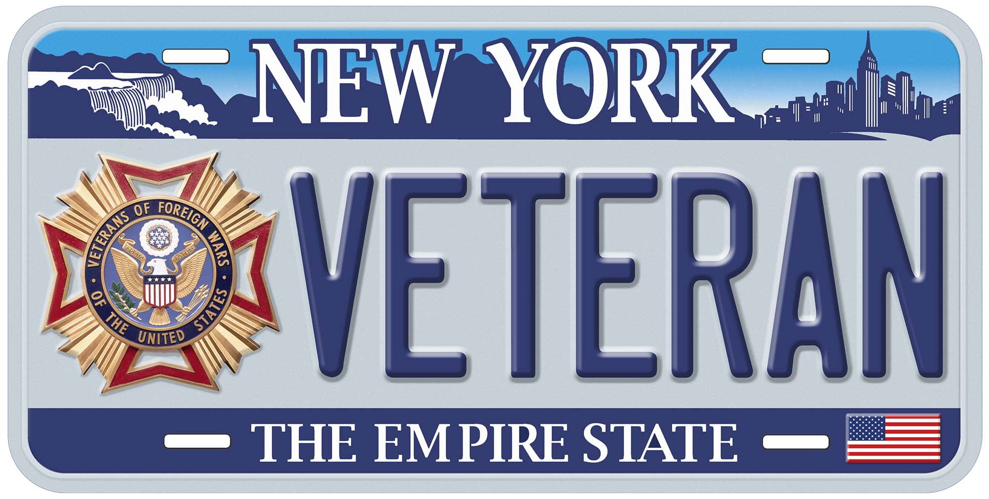 New York Veteran Novelty Car Auto License Plate - Walmart.com
