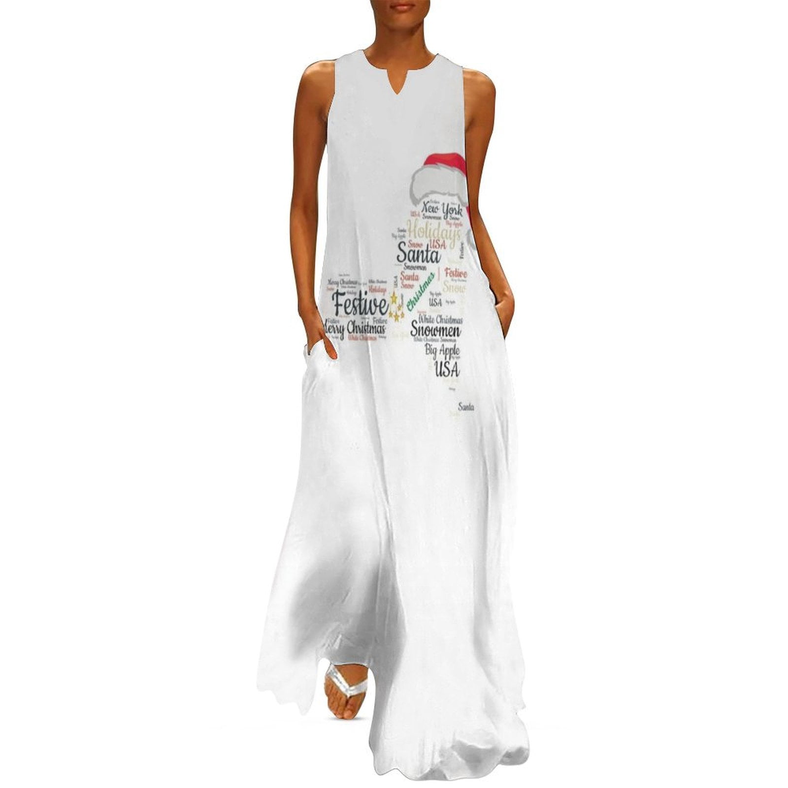 New York Word Art Long Dress Women long dress ceremony dresses ...