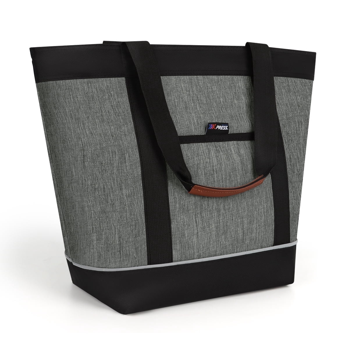 Large 38L Insulated Cooler Tote Bag with Front Pocket and Top Zipper ...