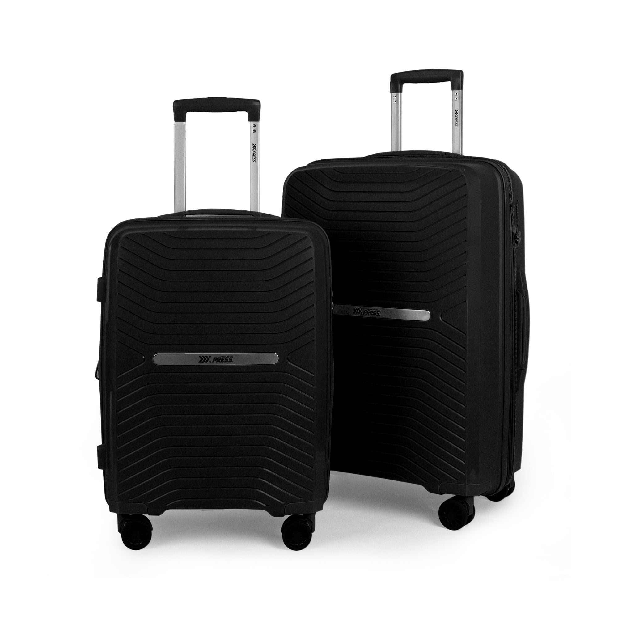 New York Xpress 2 Piece Luggage Set, PC Hardside Expandable Suitcase ...