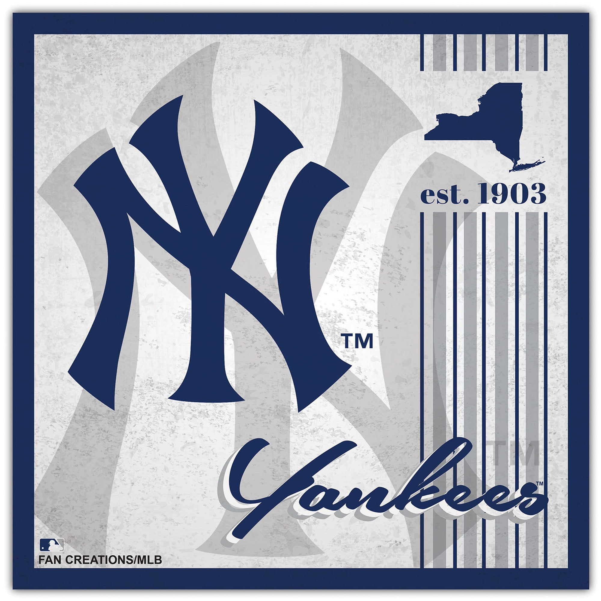 New York Yankees 10" x 10" Greatest Hits Team Sign - Walmart.com