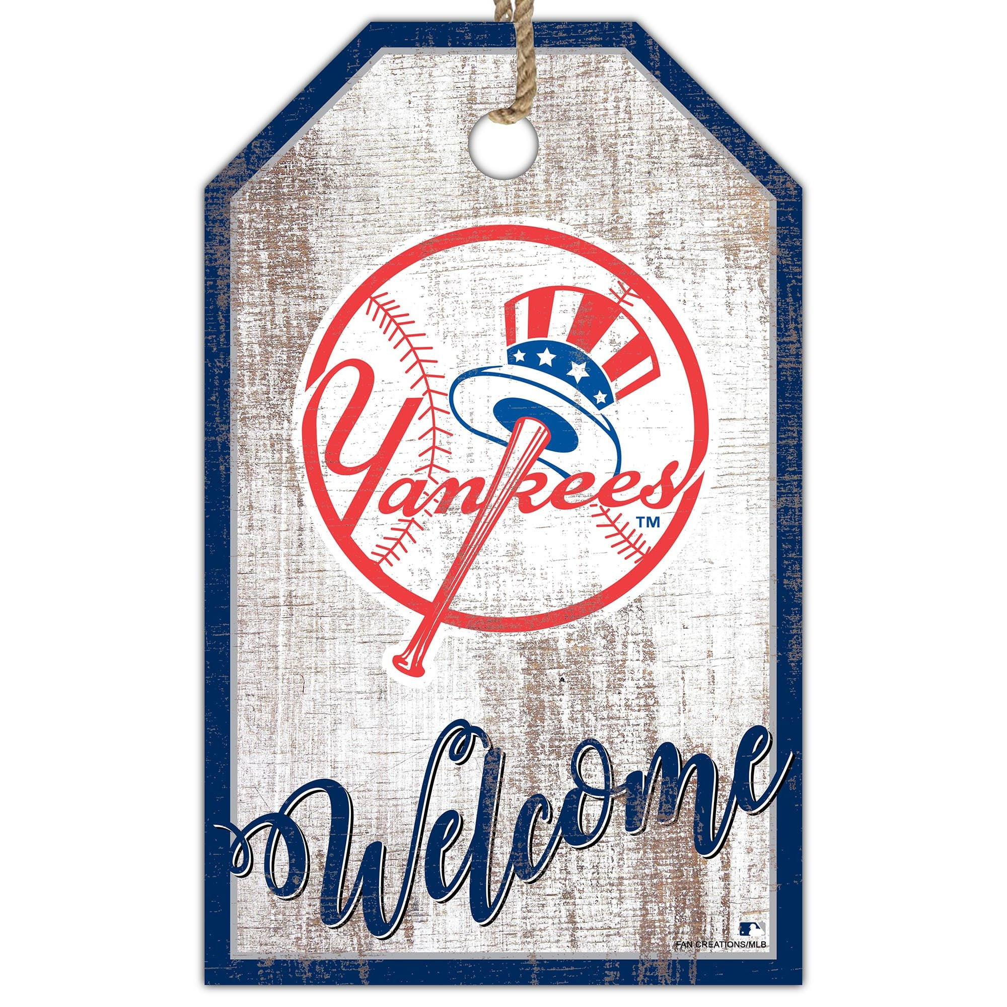 New York Yankees 11'' x 19'' Welcome Team Tag Sign - Walmart.com