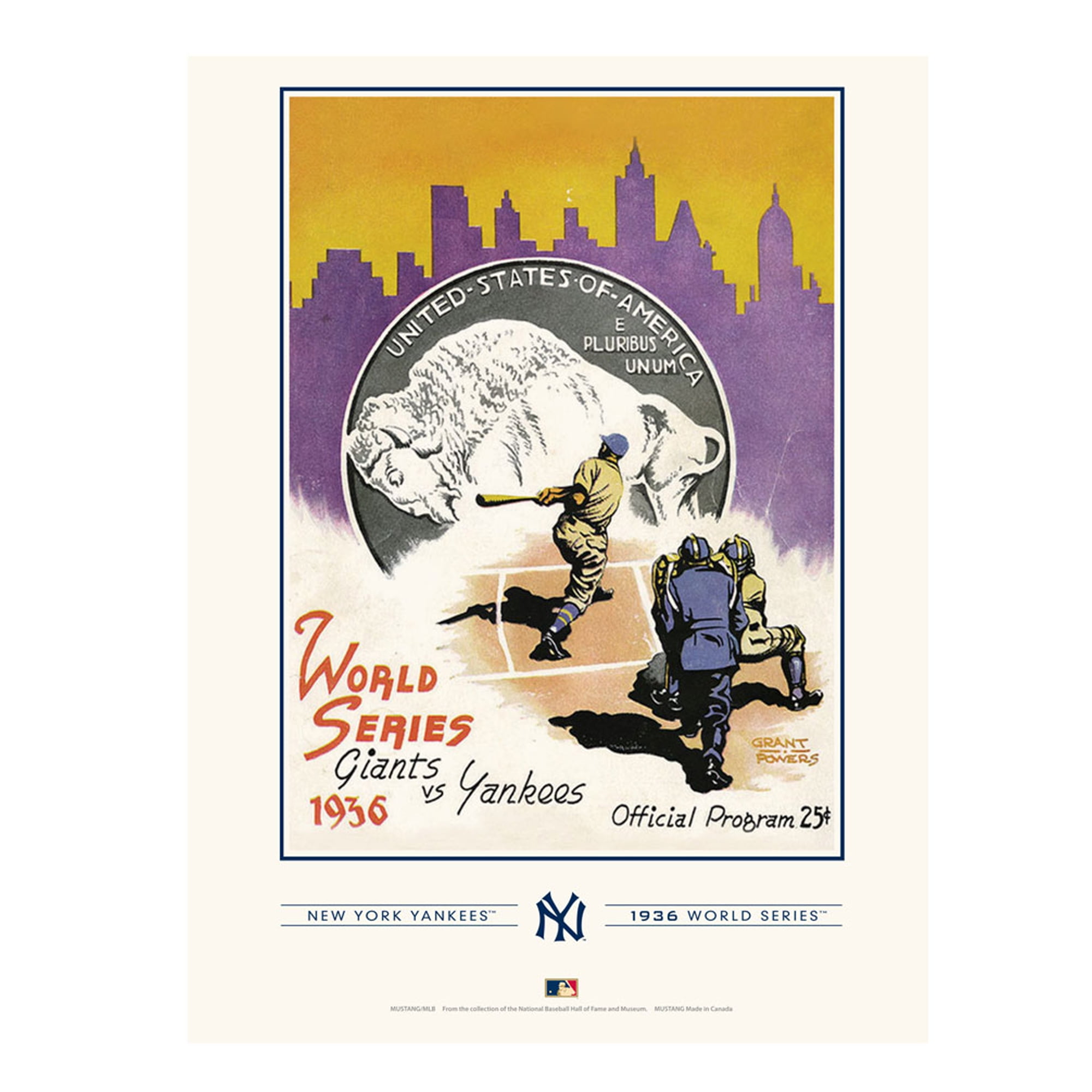 New York Yankees 12" x 16" 1936 Program Cover Art Print - Walmart.com