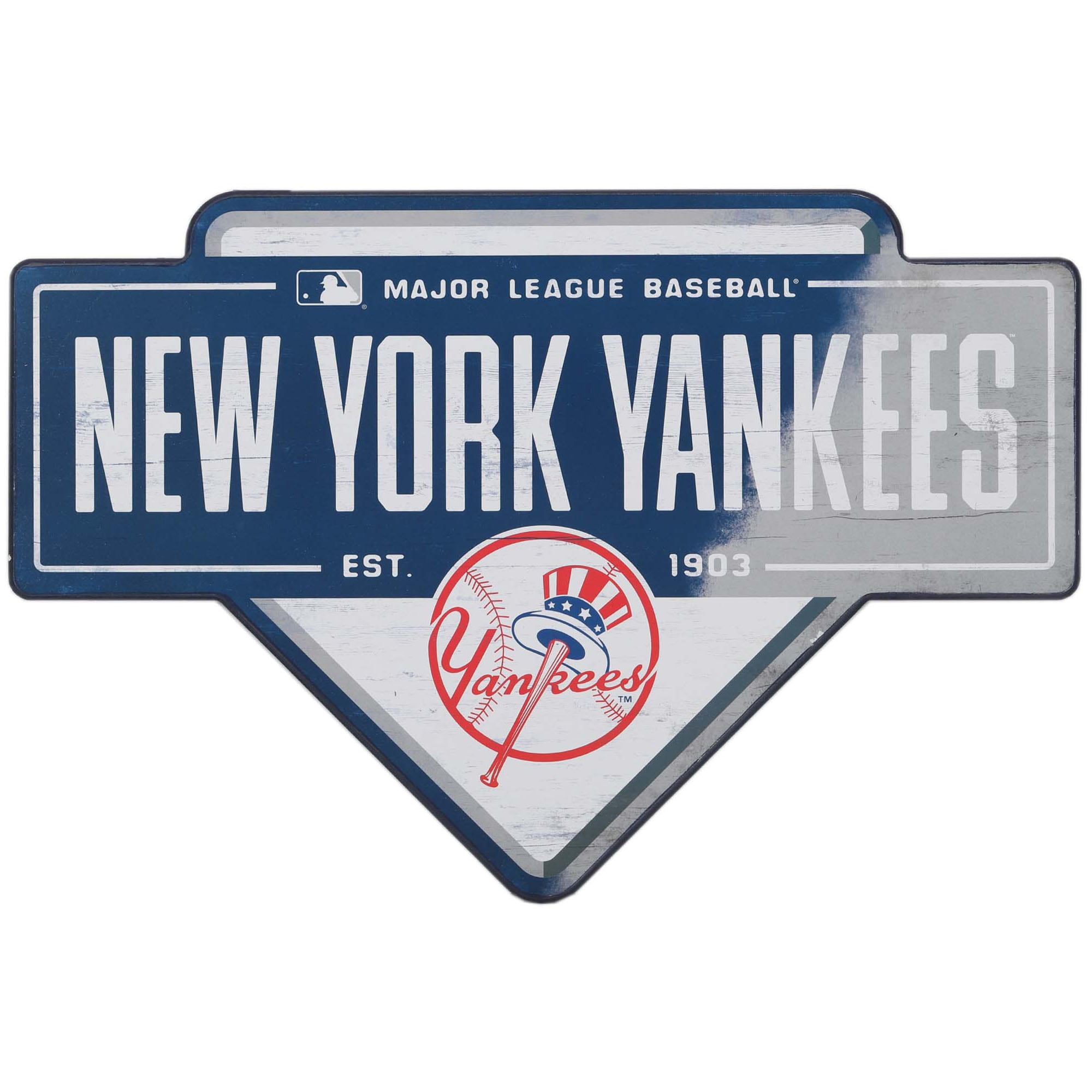 New York Yankees 13.3'' x 20'' Base Wood Sign - Walmart.com