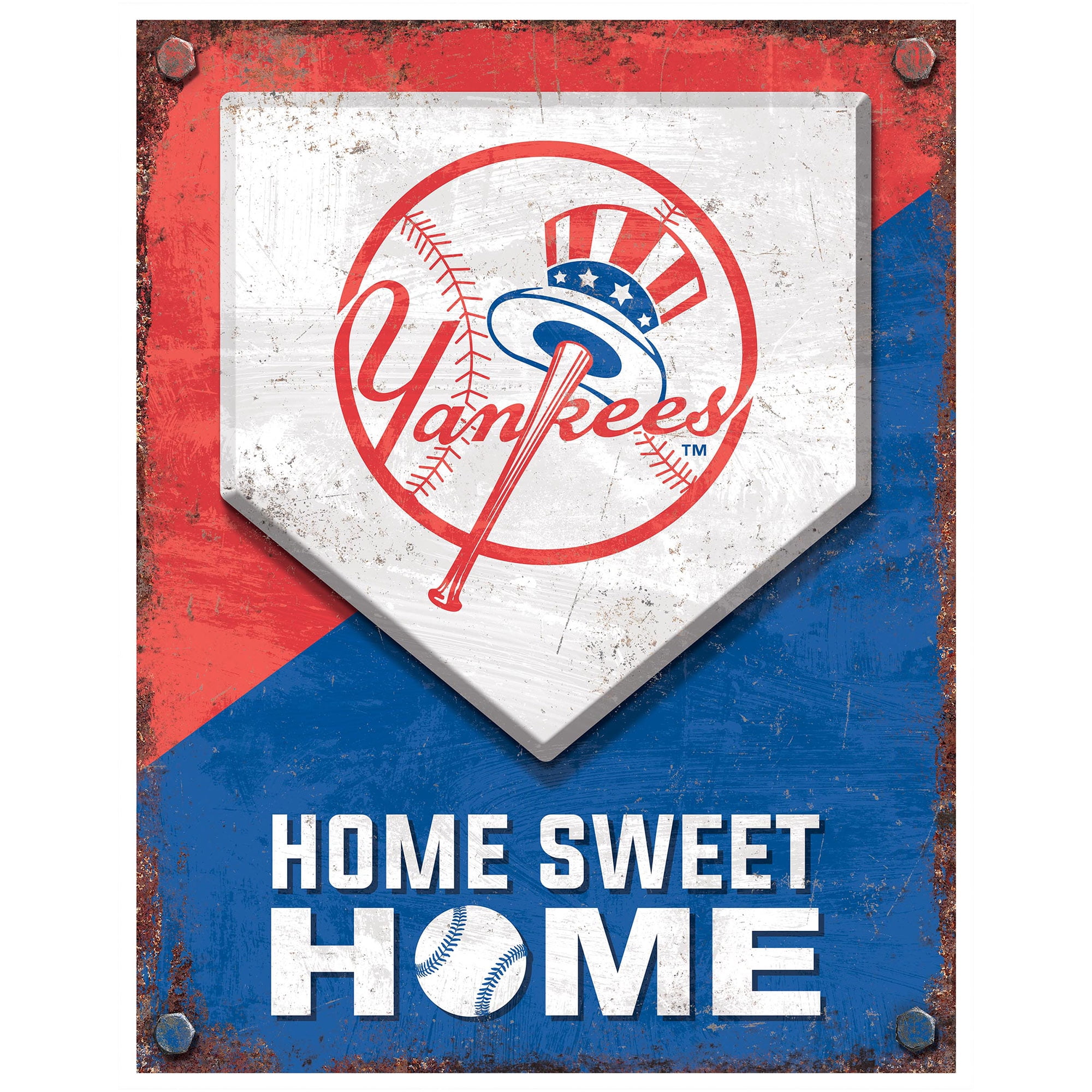 New York Yankees 13" x 20" Two-Tone Established Date Metal Sign ...