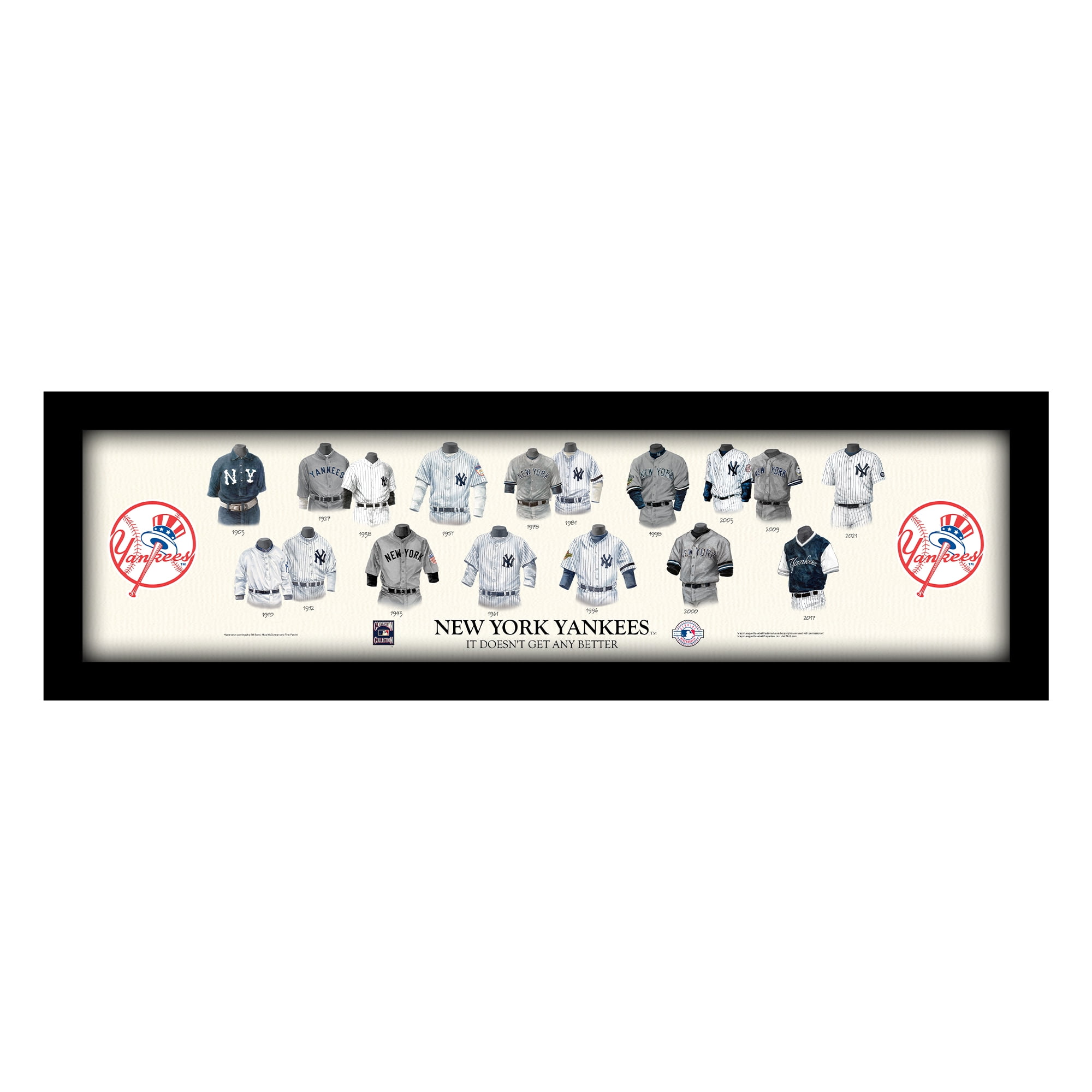 New York Yankees Cooperstown Collection Framed Uniform Heritage Art ...