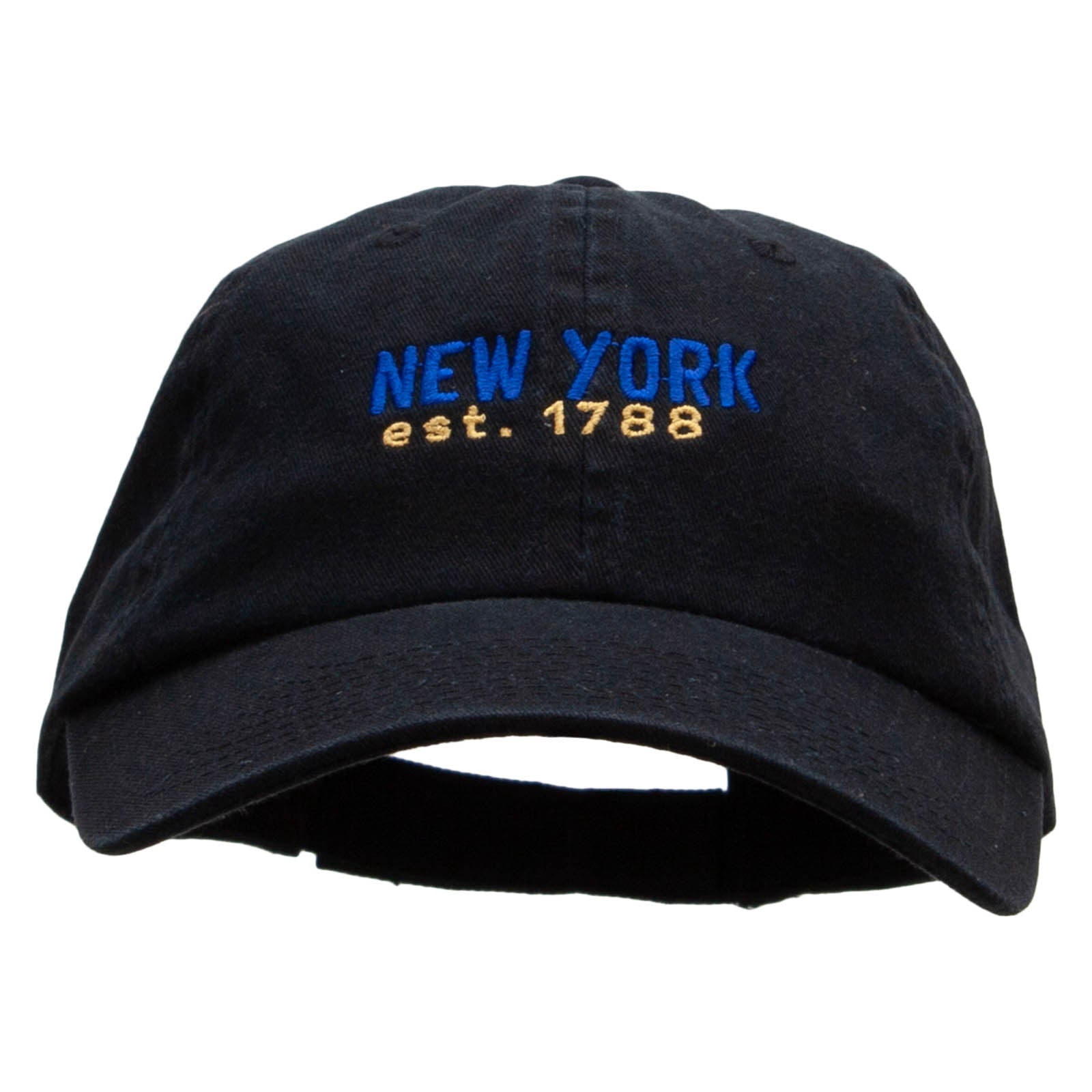 New York Year Established Embroidered Low Profile Dyed Cotton Twill Cap ...