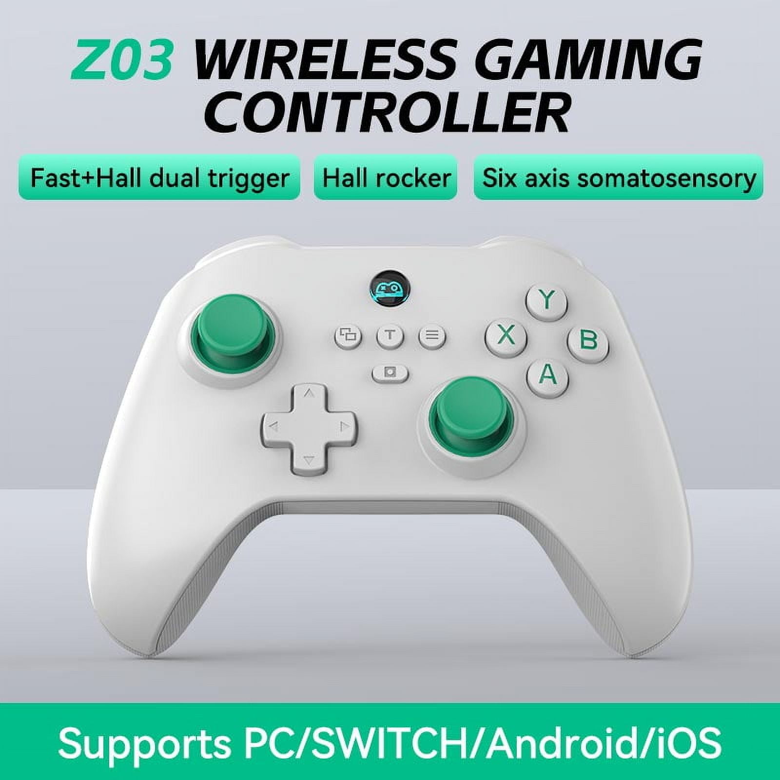 New Z04 Wireless BT Game Controller Six-axis Gyroscope Hall Joystick Gamepad for Android/IOS/PC ...