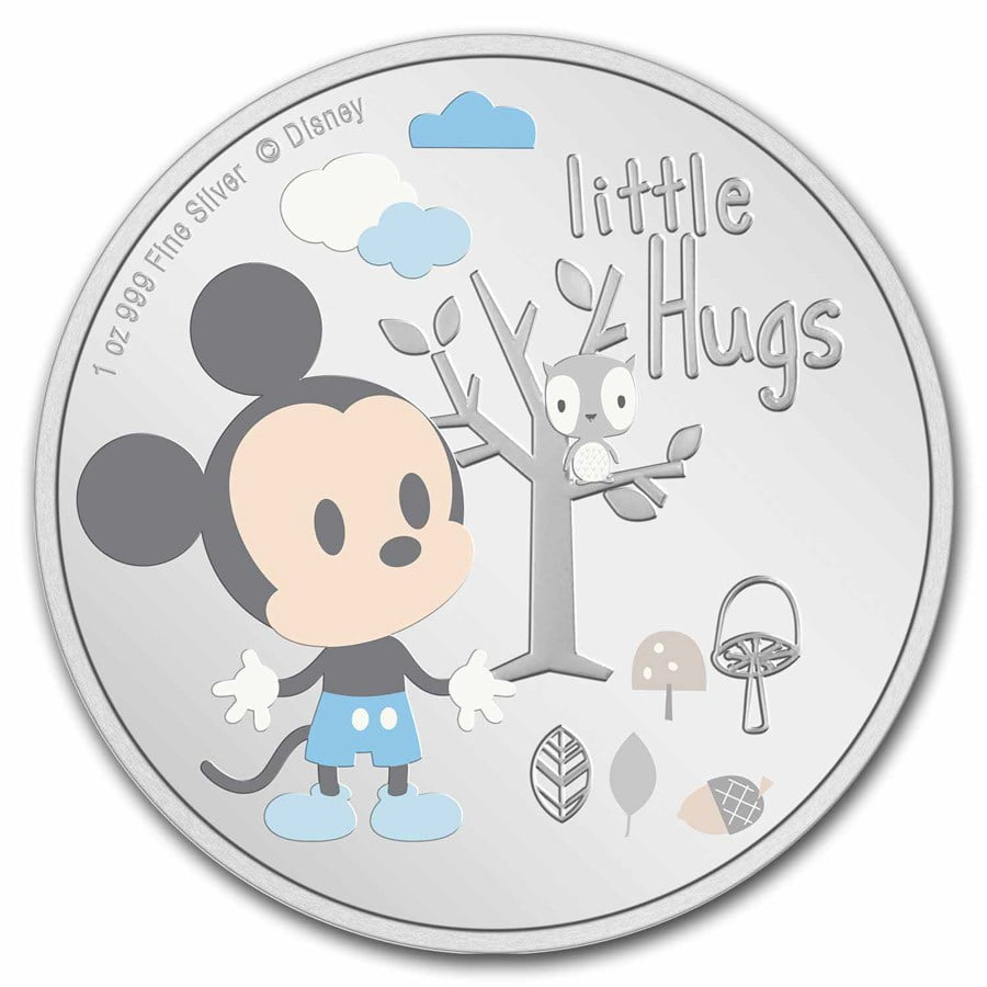 New Zealand Mint Disney Baby Mickey Gift Set 1 oz Silver Collectible ...