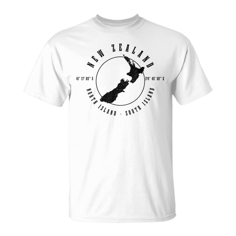 New Zealand North South Island Map TShirt - Walmart.com