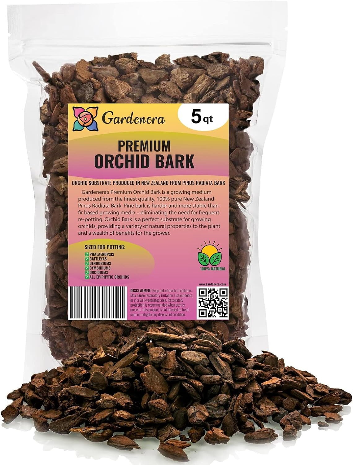 New Zealand Pinus Radiata Bark - 5 Quart - Premium ORCHIATA - Organic ...
