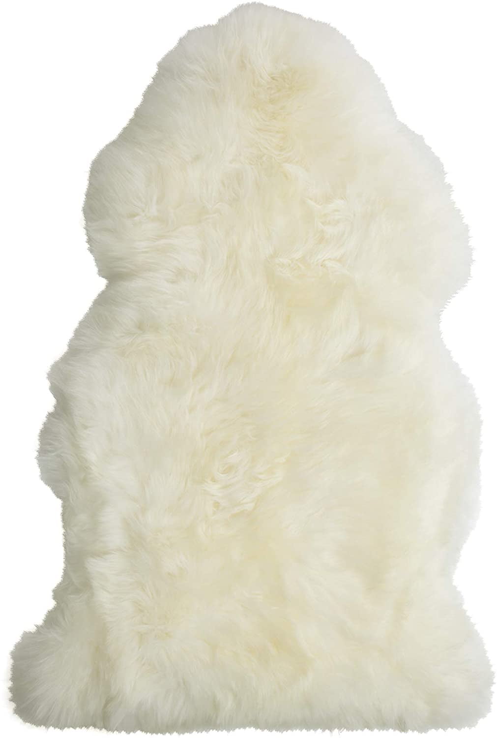 New Zealand Sheepskin Ivory White Rug, XL Single Pelt, Thick and Plush ...